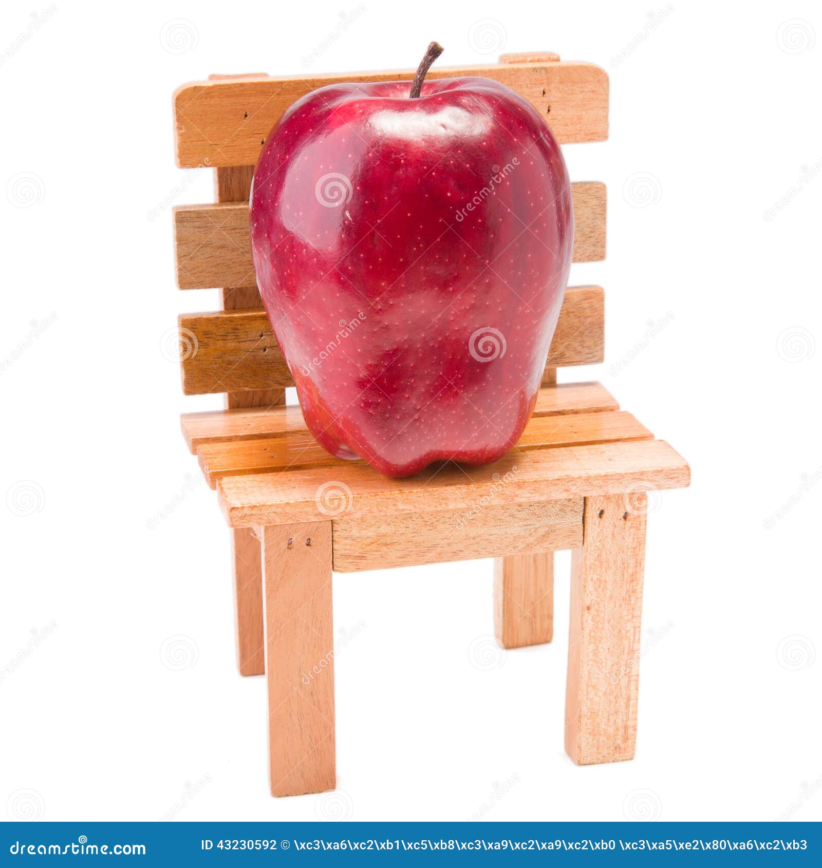 Apple on the Table Isolated on White Stock Photo - Image of dieting ...