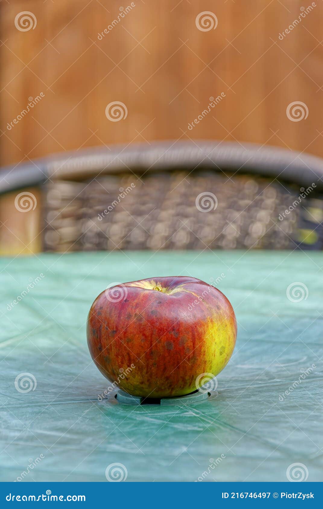 Apple on the table. stock image. Image of apple, diet - 216746497