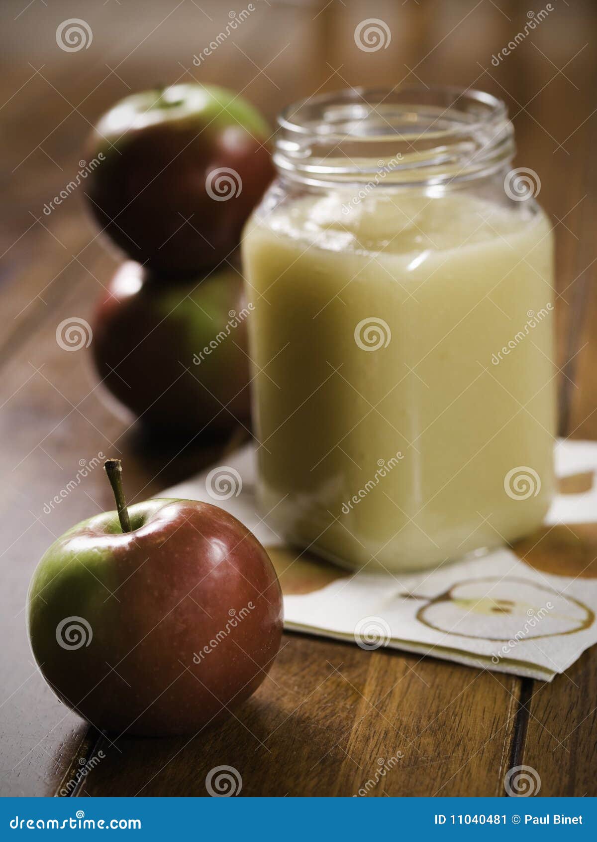 Apple on table with stewed stock image. Image of fresh - 11040481