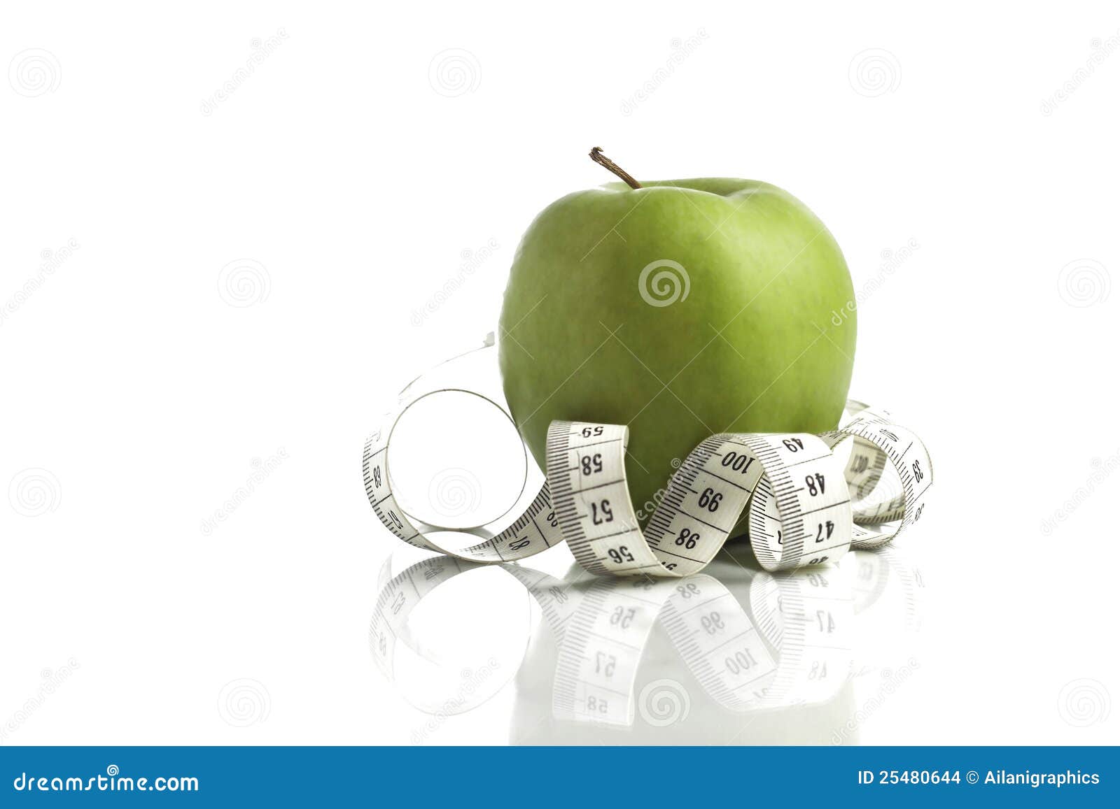 Apple with tape stock photo. Image of fruit, goal, energy - 25480644