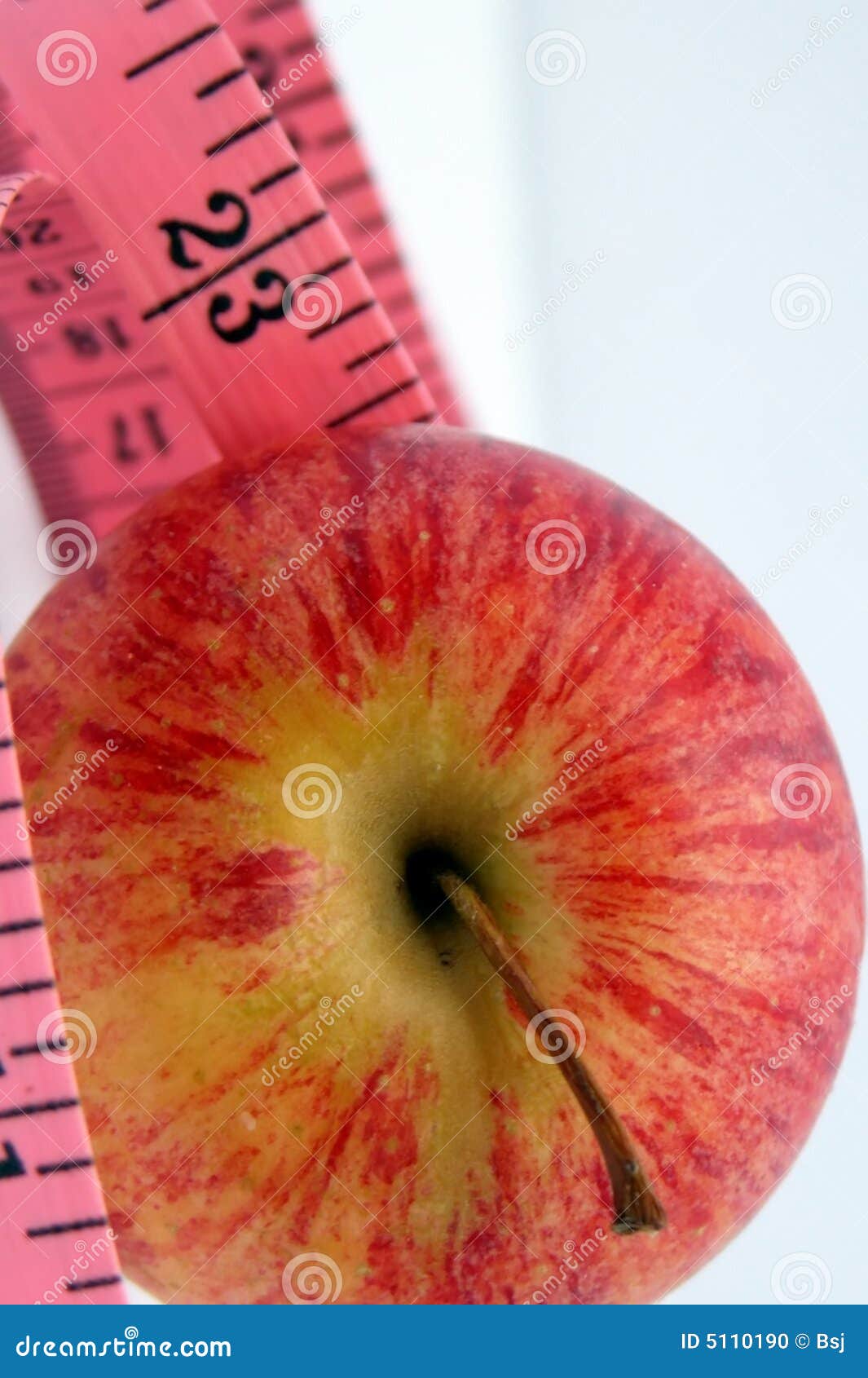 Apple and Tape Measure 1 stock photo. Image of apple, fresh - 5110190