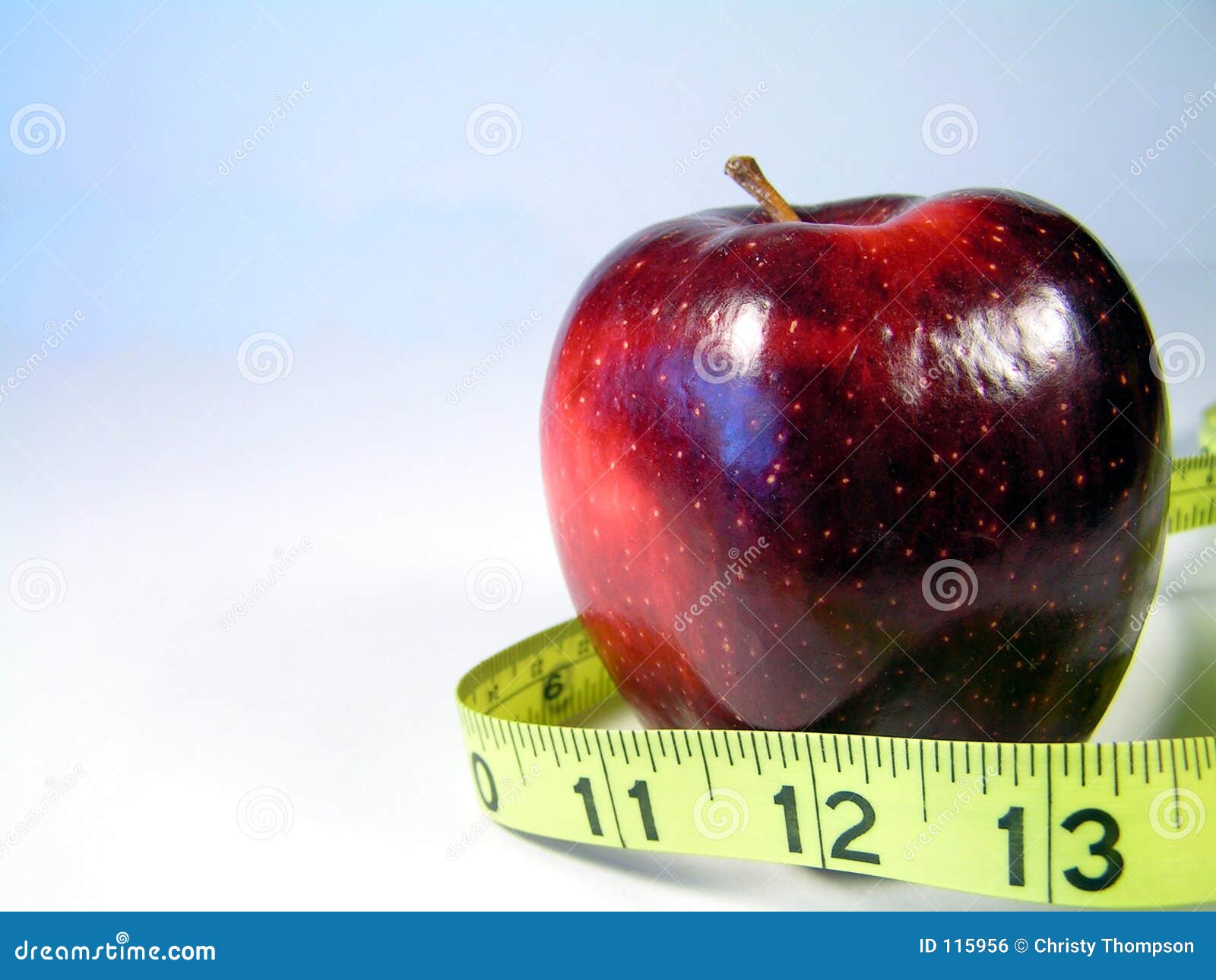 Apple and tape measure 2 stock photo. Image of fruits, apples - 115956