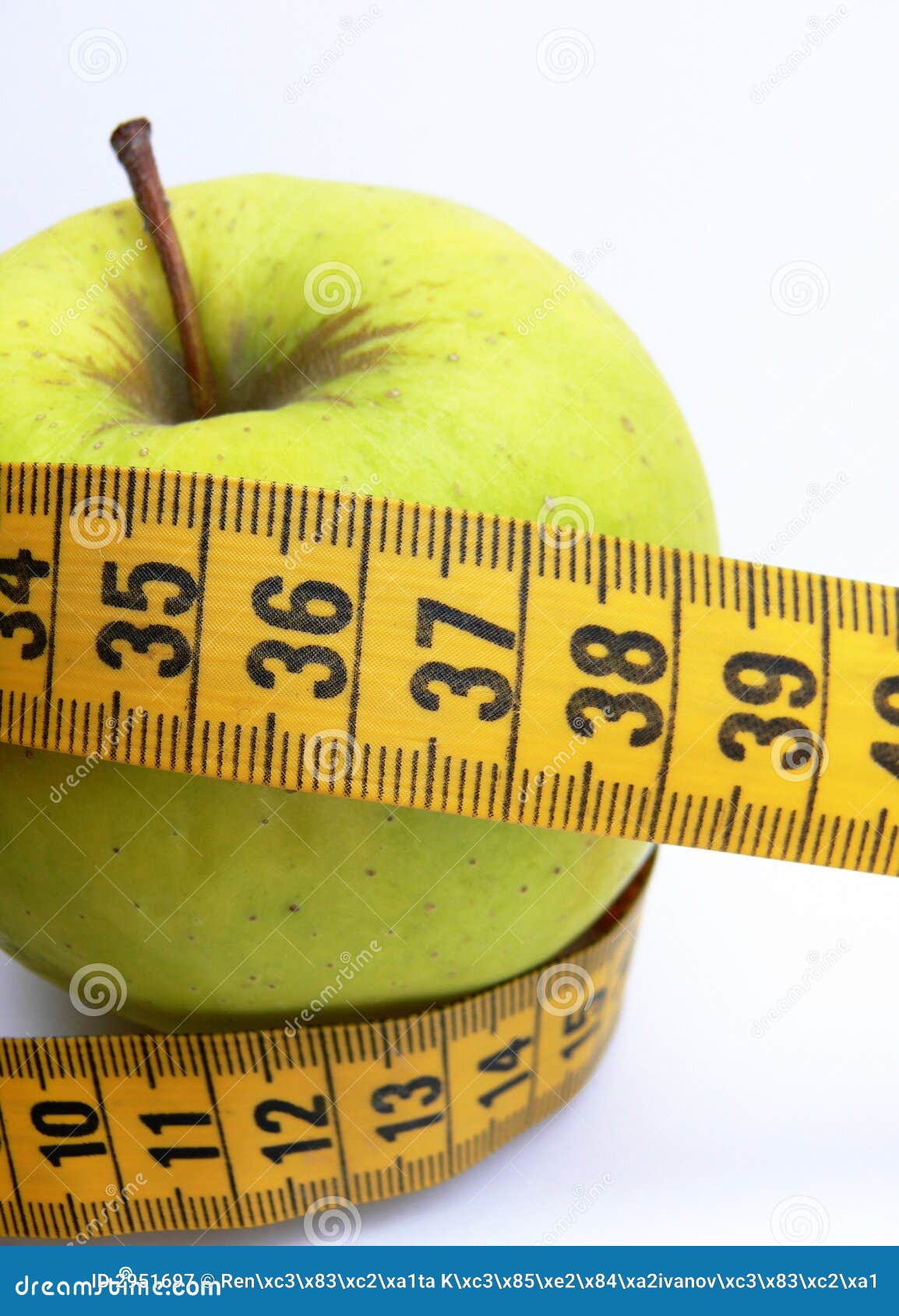 Apple With Tape Measure Royalty-Free Stock Photo | CartoonDealer.com ...