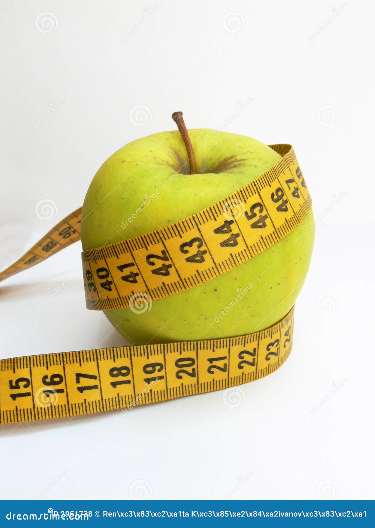 Apple with tape measure stock photo. Image of energy, life - 2951738