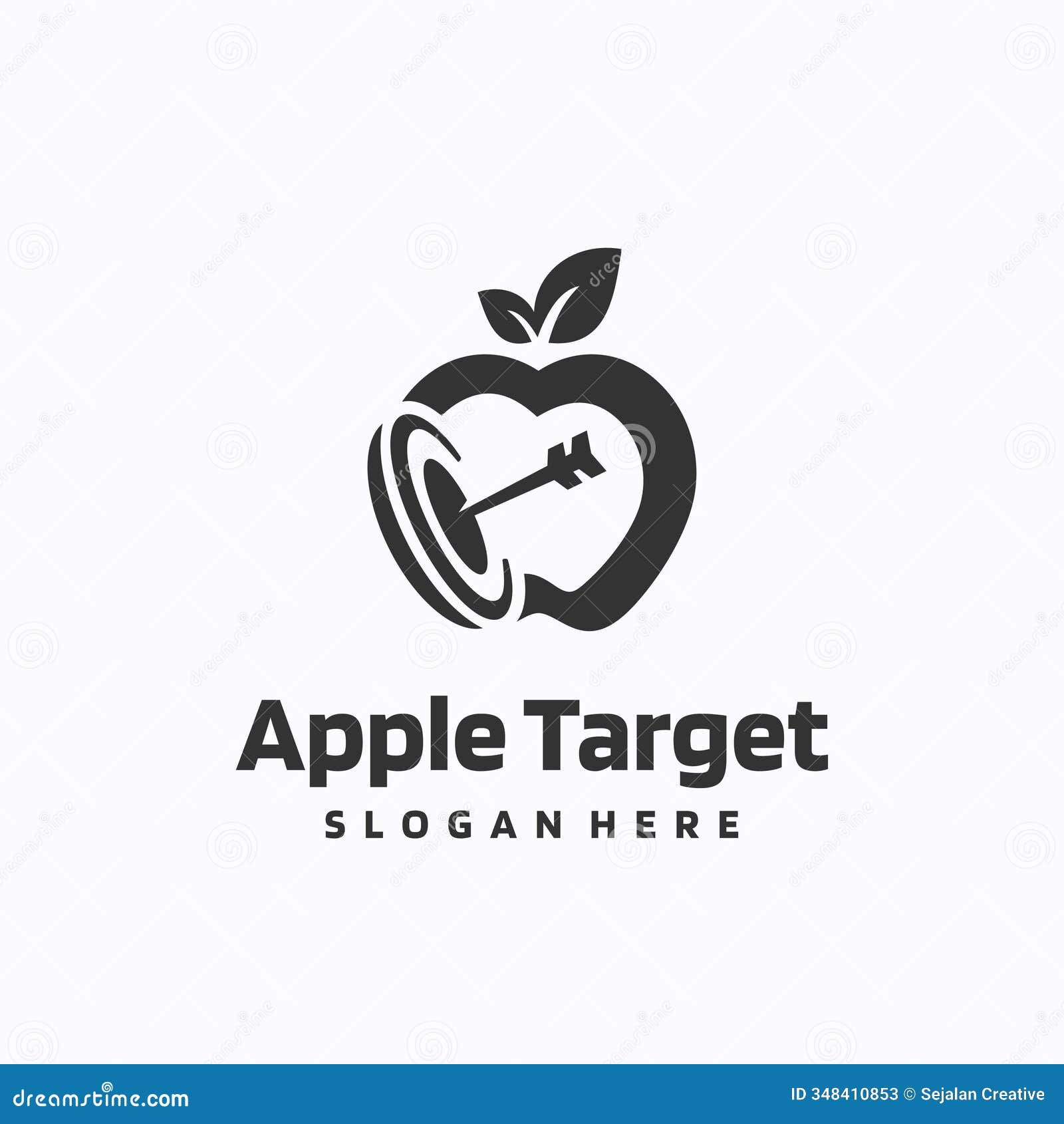 Apple Target Logo Design Template Stock Illustration - Illustration of ...