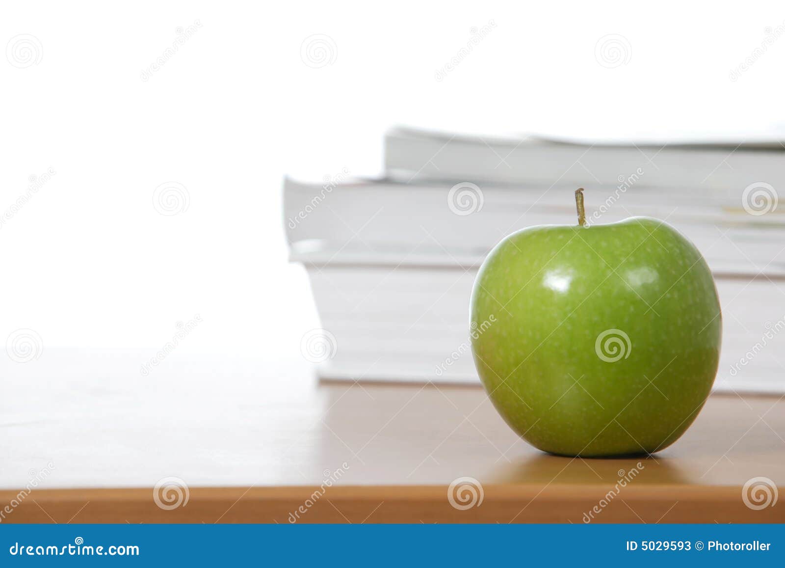 An Apple on the Teachers Desk Stock Image - Image of intelligence ...