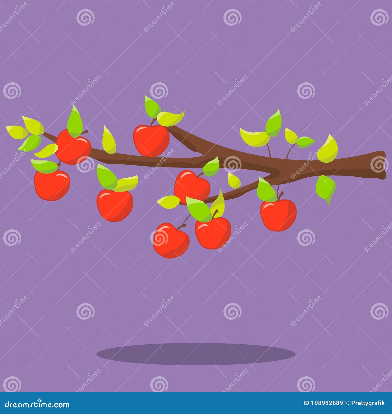 Apple Time Fun Apples Tree 08 Stock Illustration - Illustration of ...