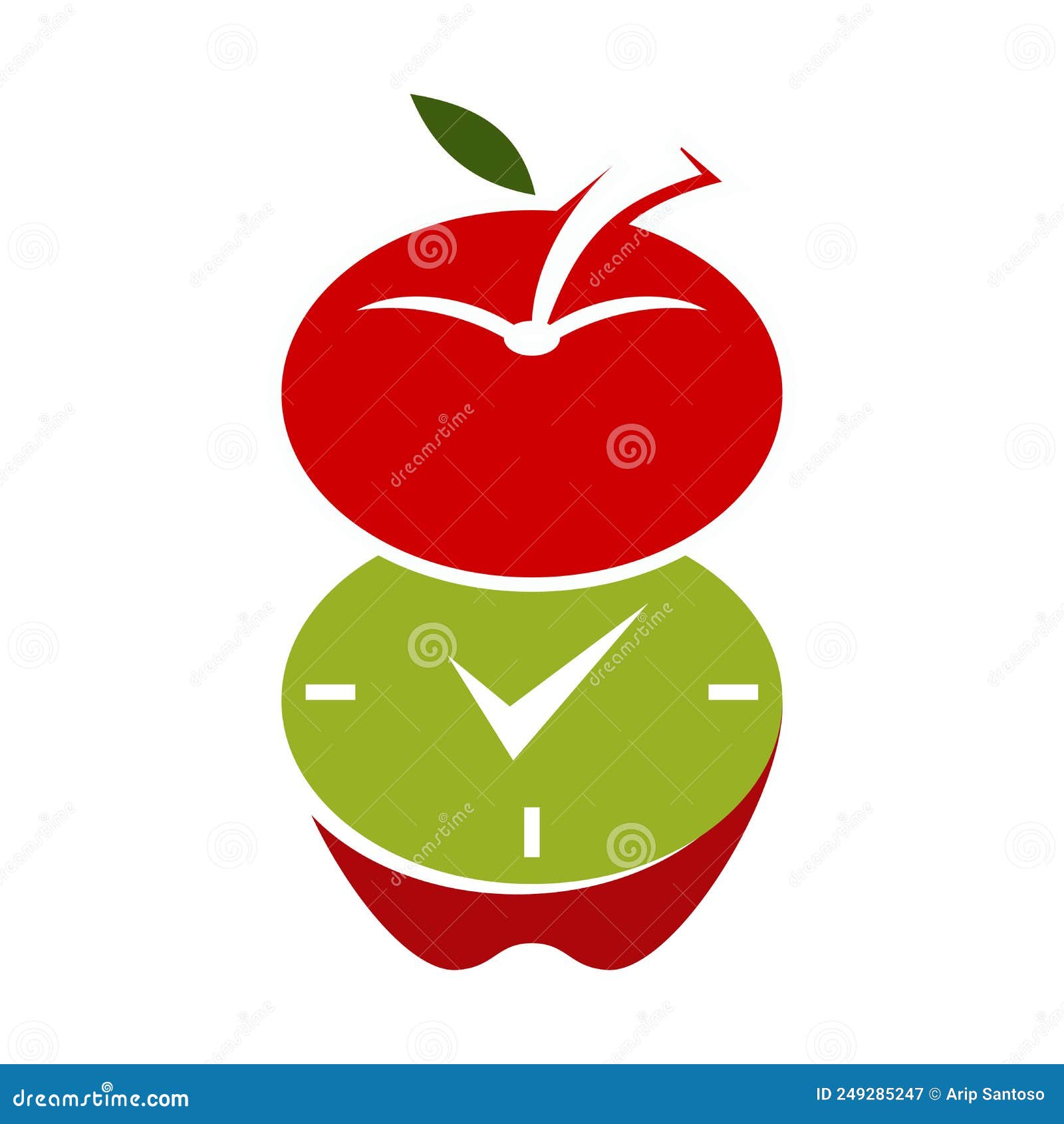 Apple Time Logo Icon Illustration Brand Identity Stock Vector ...