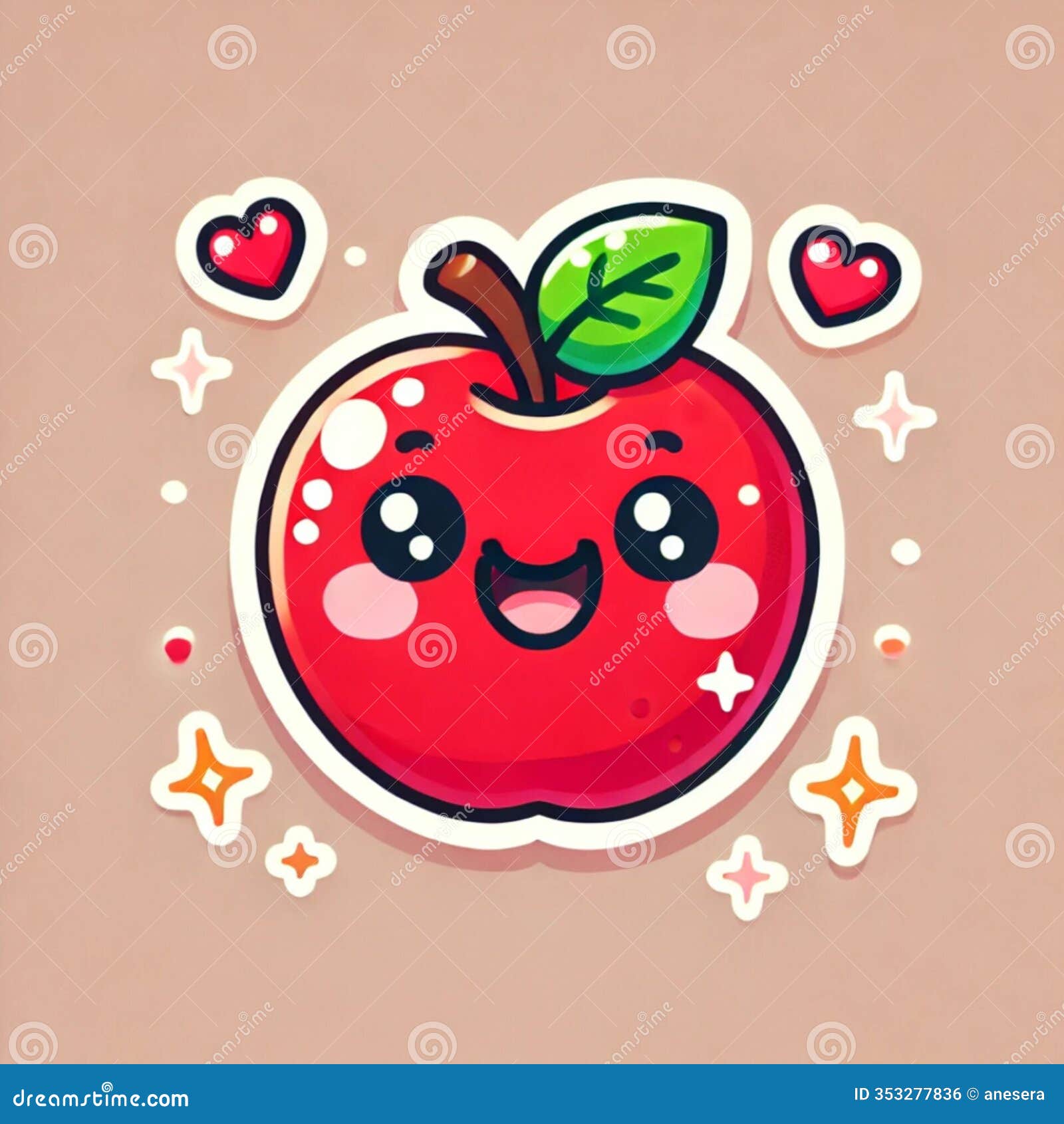 Apple To Be Happy with Me on Art Icon Still Stock Photo - Image of ...