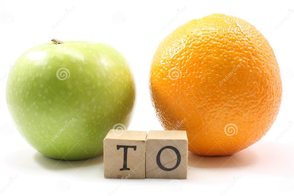 Apple to Orange stock photo. Image of contrast, fruit - 13001900