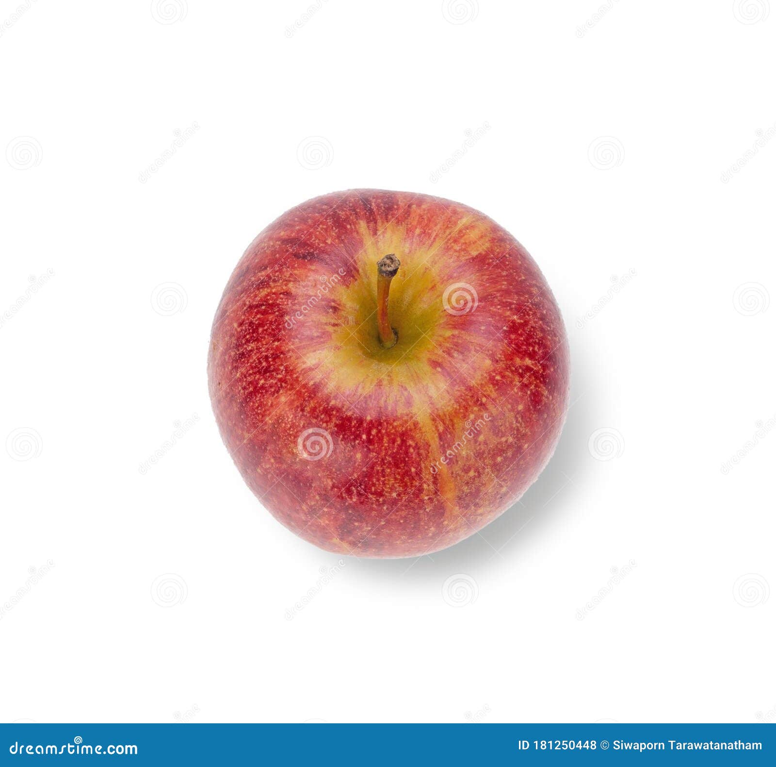 Apple Top View Isolated on White Background Stock Photo - Image of ...