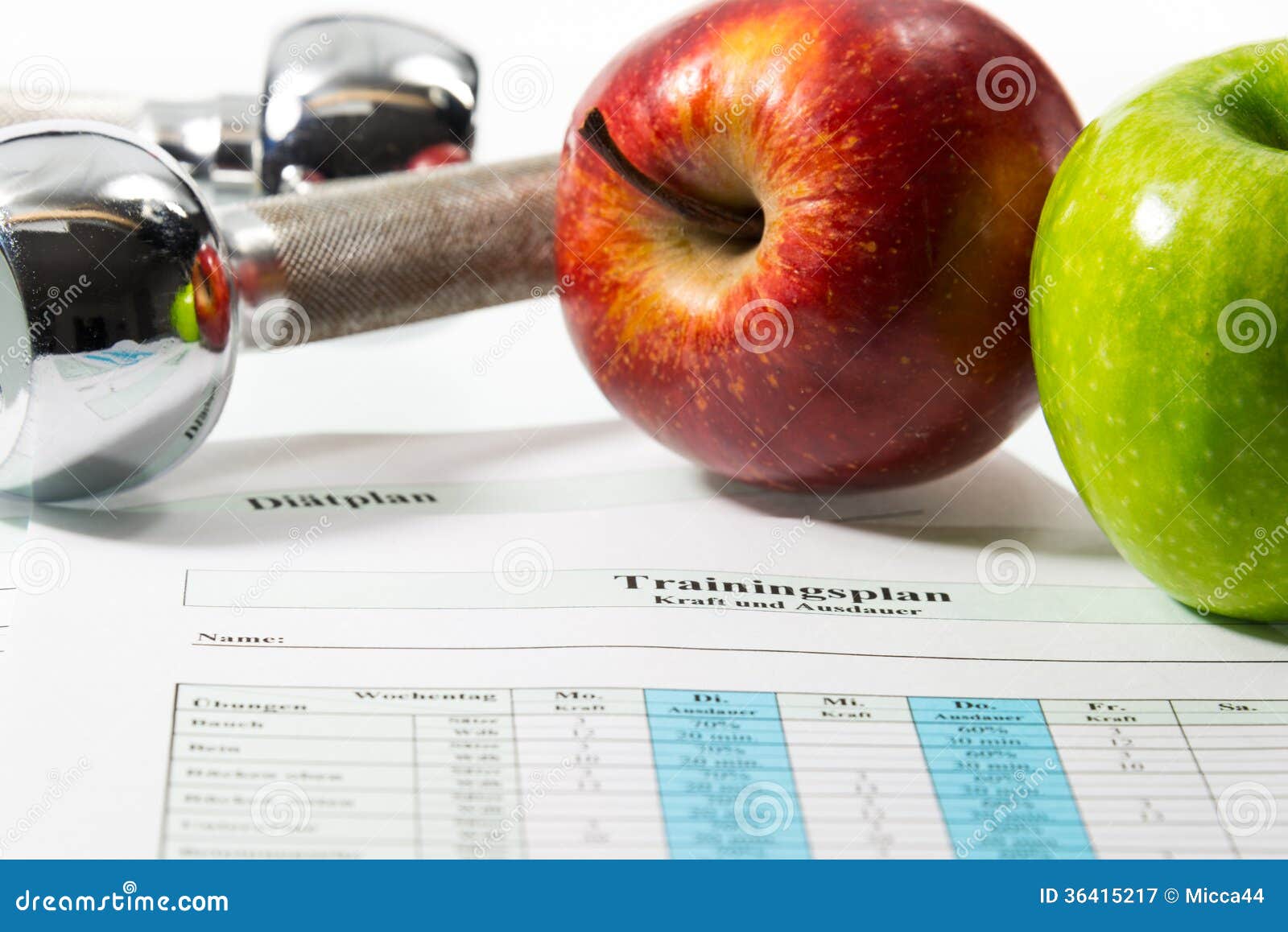 Apple and Training Schedule Stock Image - Image of horizontal ...