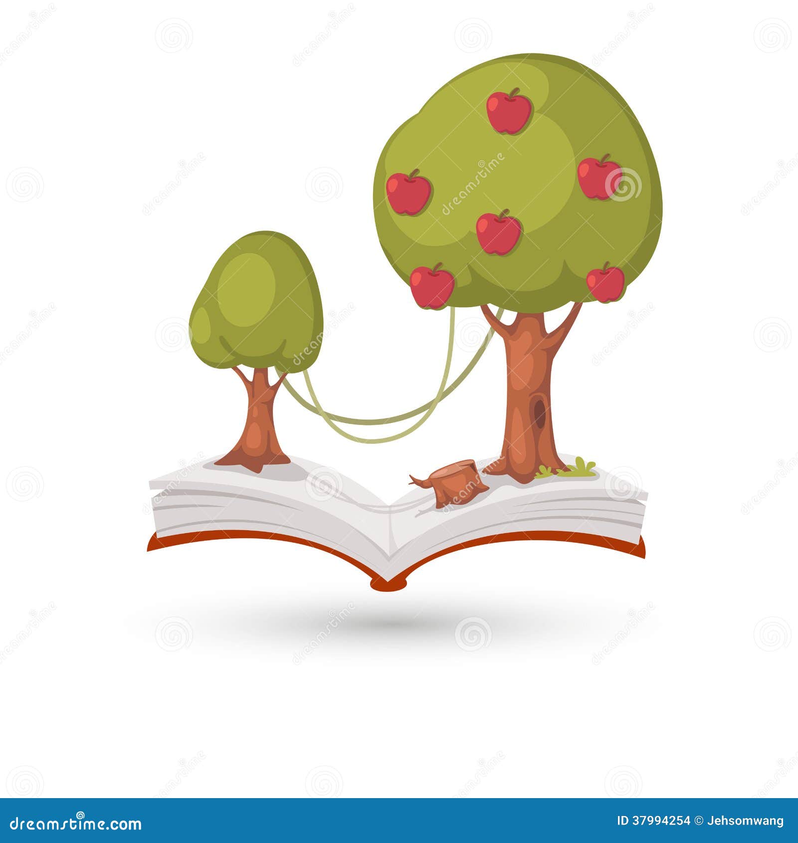 The apple tree book stock vector. Illustration of appletree - 37994254