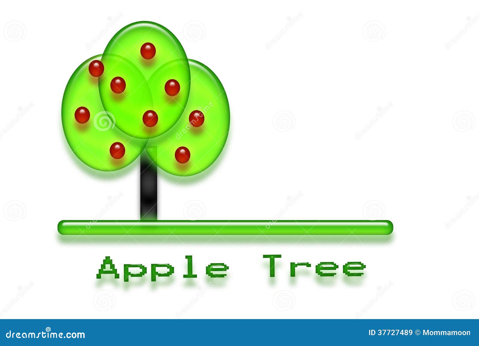 Apple Tree stock illustration. Illustration of wood, design - 37727489