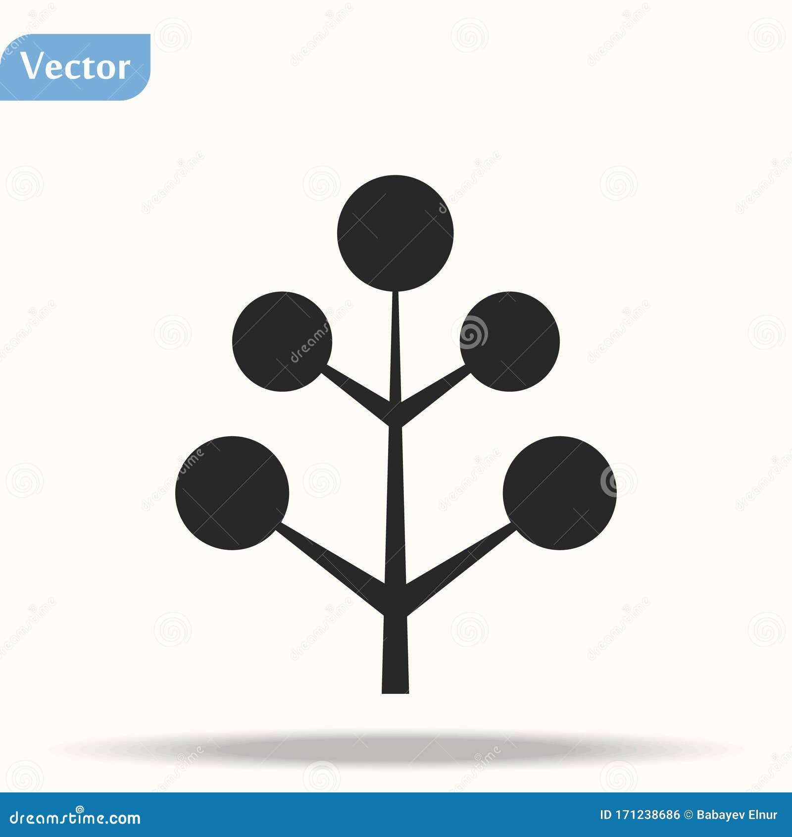 Apple Tree Illustration. Fruit Tree Symbol Icon. Eps10 Stock ...