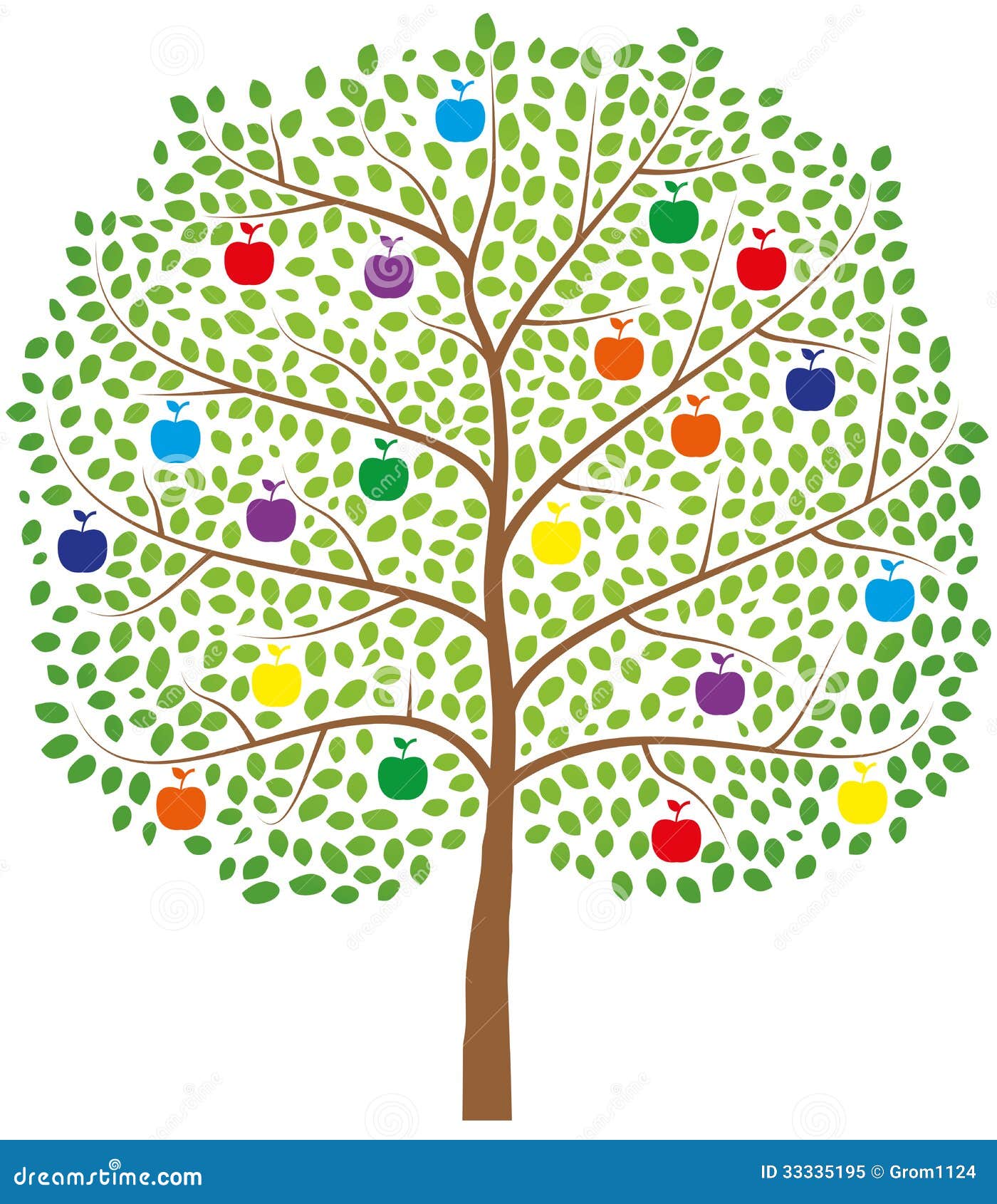 Apple Tree stock vector. Illustration of crop, environment - 33335195