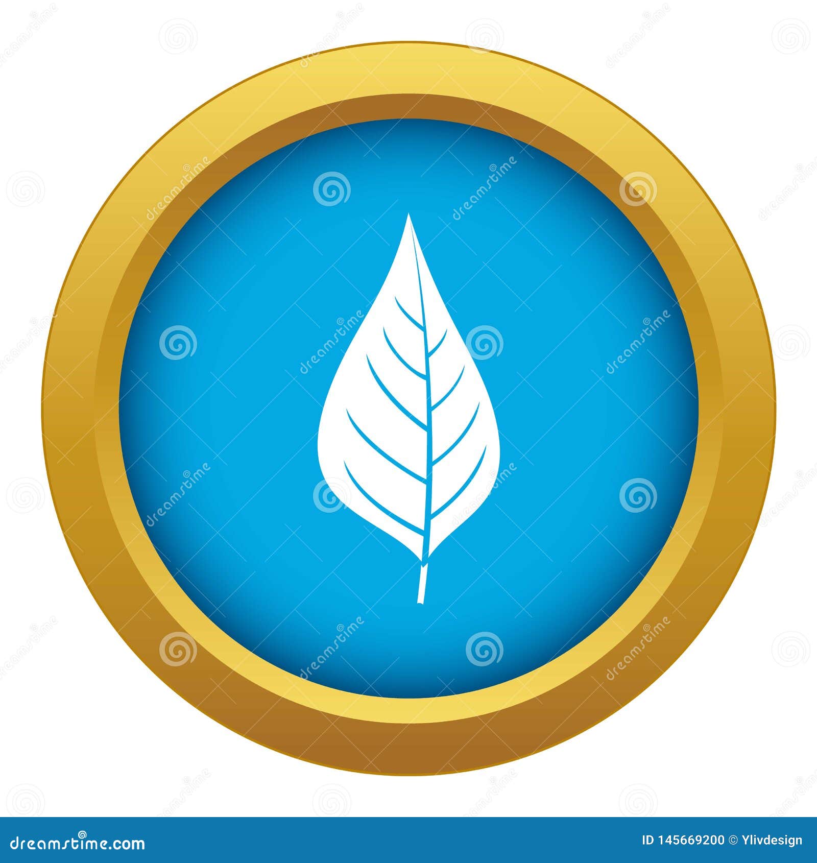 Apple Tree Leaf Icon Blue Vector Isolated Stock Vector - Illustration ...