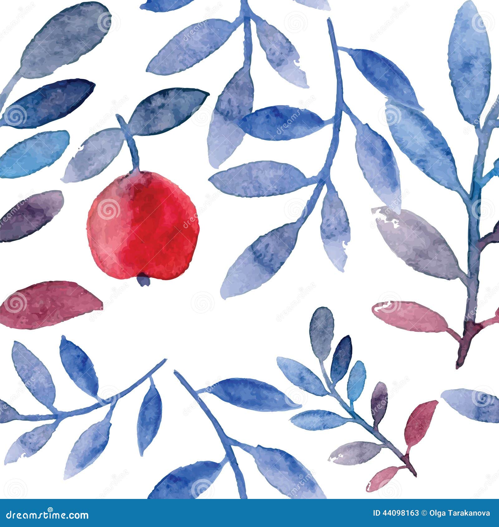 Apple tree pattern stock vector. Illustration of leaves - 44098163