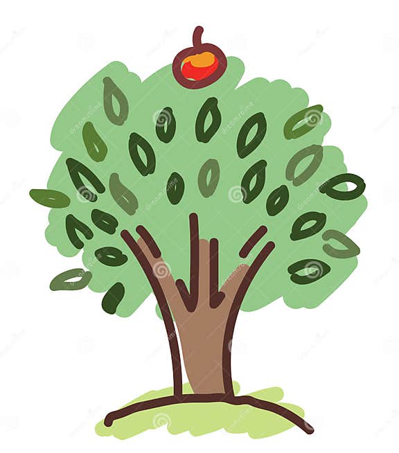 Apple tree symbol stock vector. Illustration of crop - 21654923
