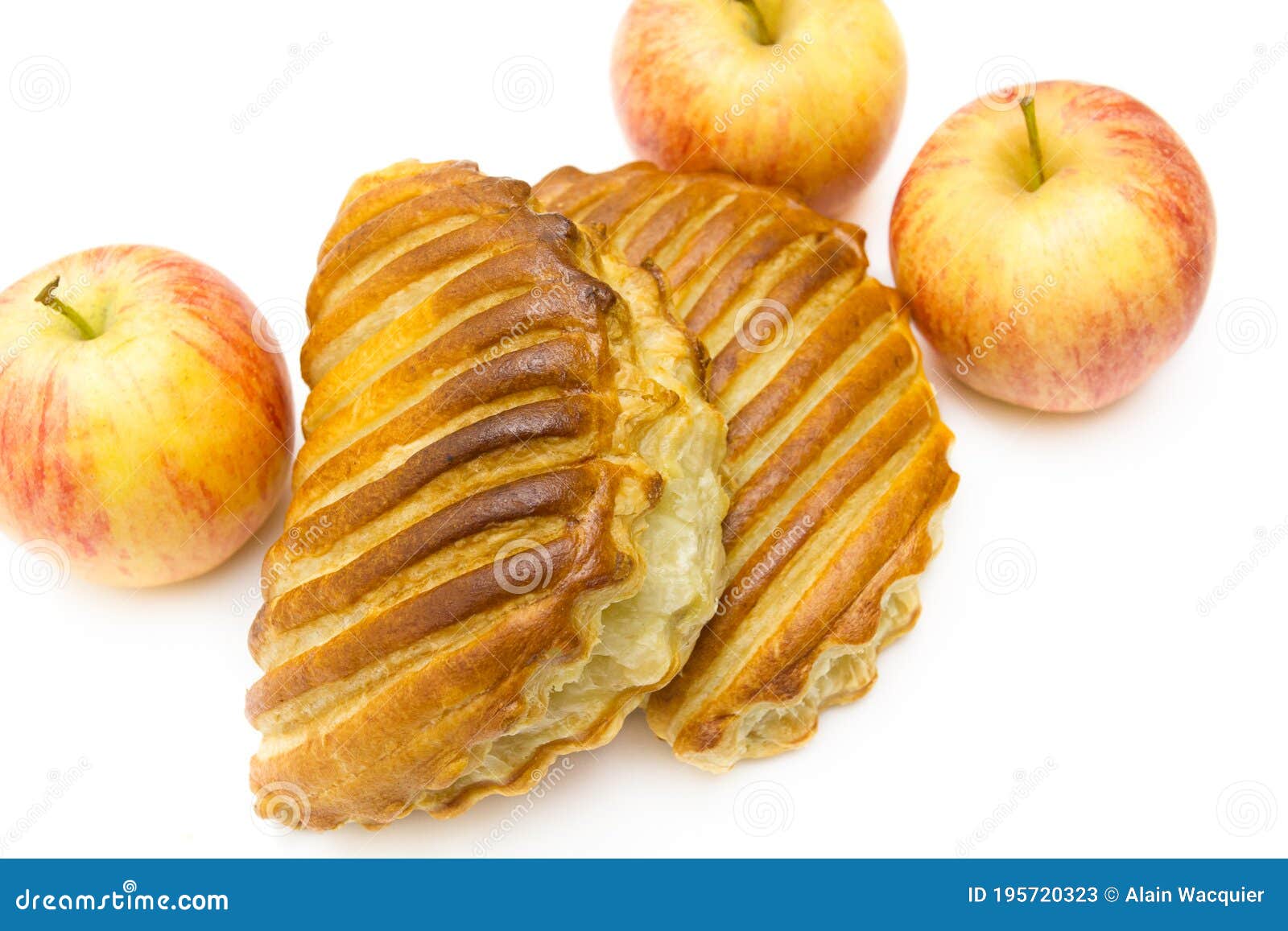 Apple turnovers isolated stock image. Image of food - 195720323