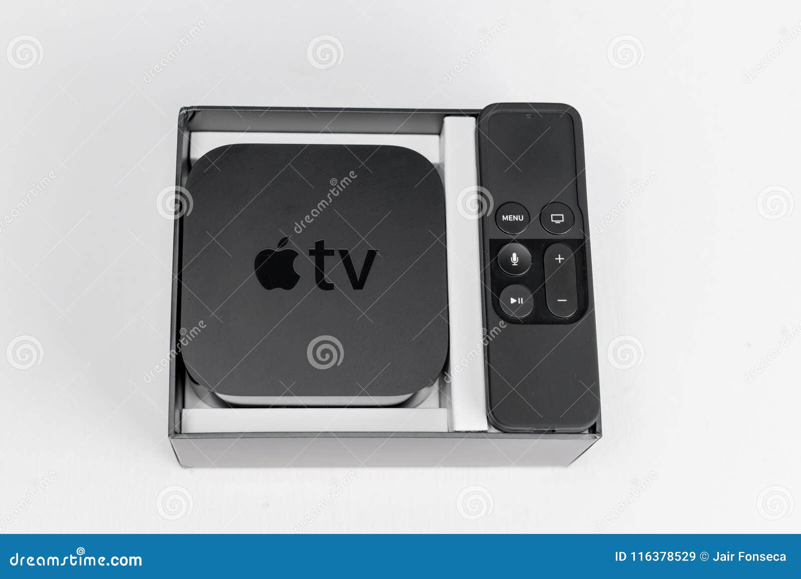 Apple TV with Remote Control Editorial Stock Image - Image of button ...