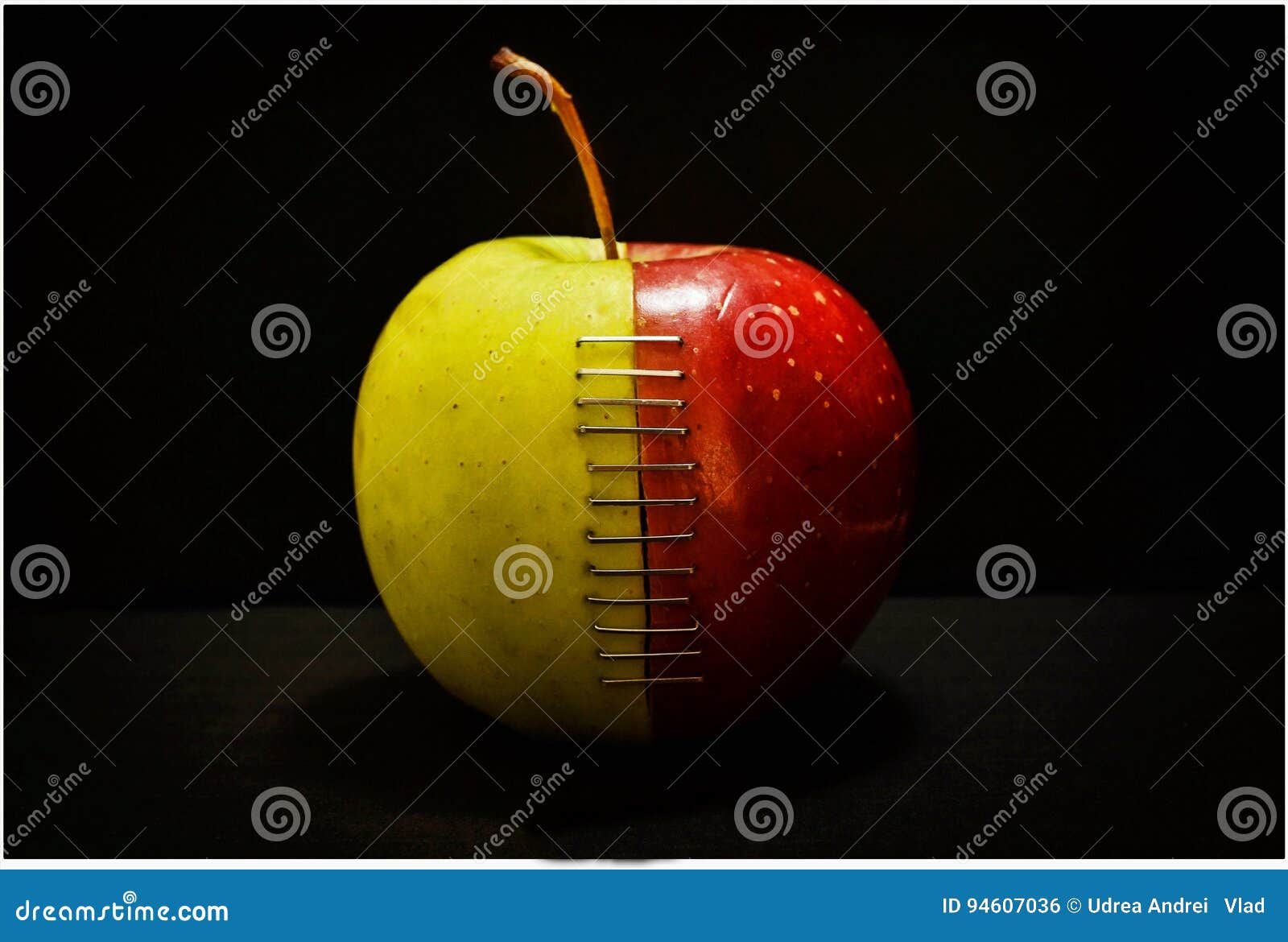 An apple of two halves stock photo. Image of coca, bowl - 94607036