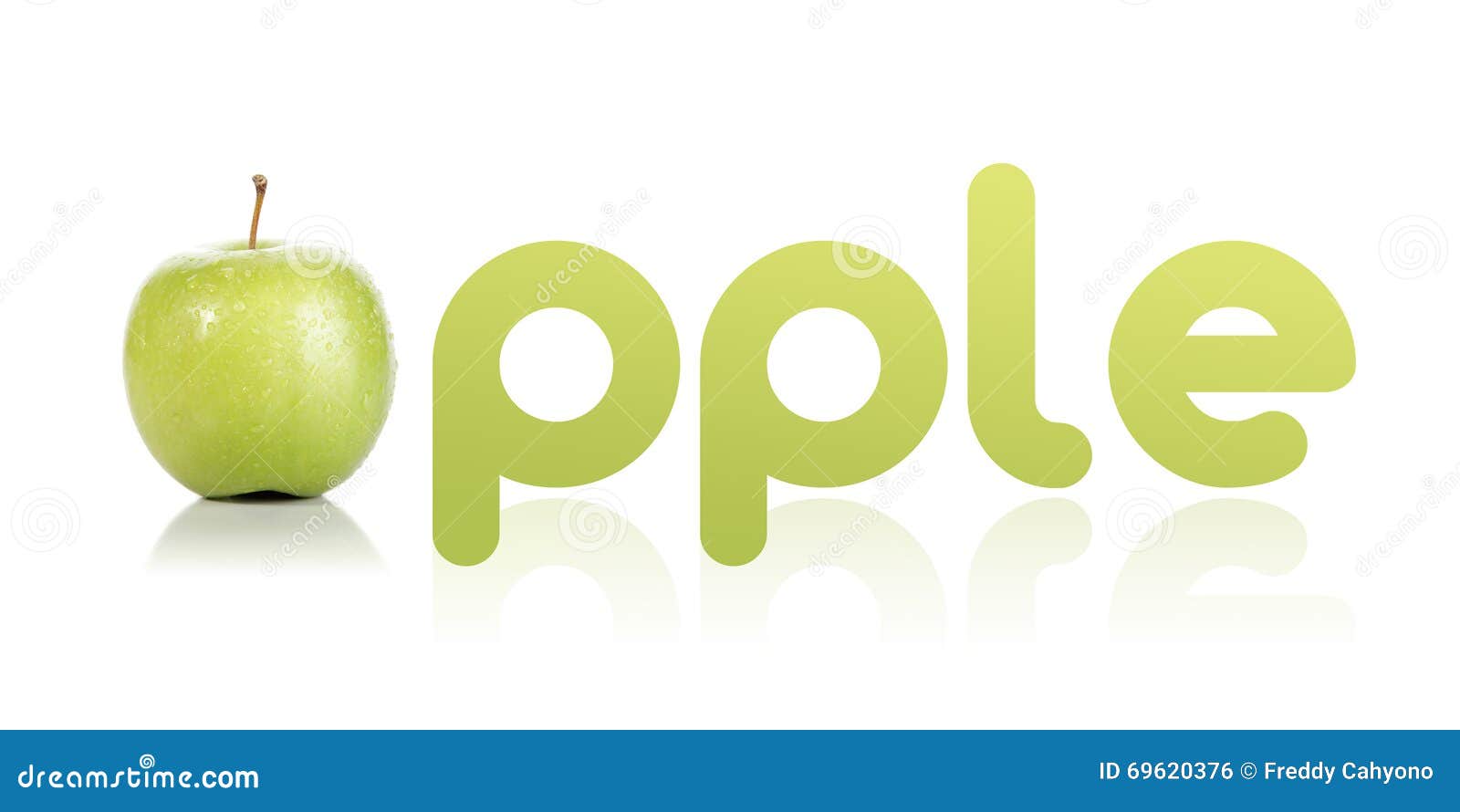 Apple - typography design stock photo. Image of font - 69620376