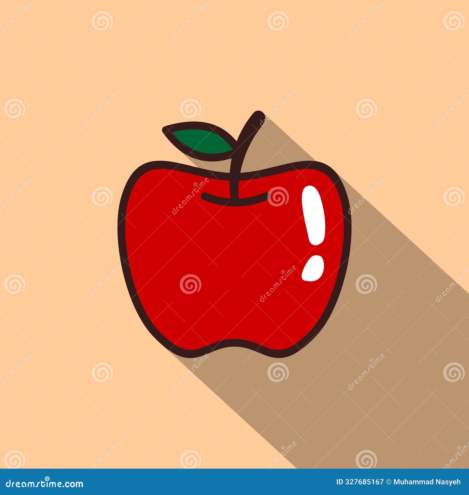 Apple Vector in Cartoon Style Stock Illustration - Illustration of ...