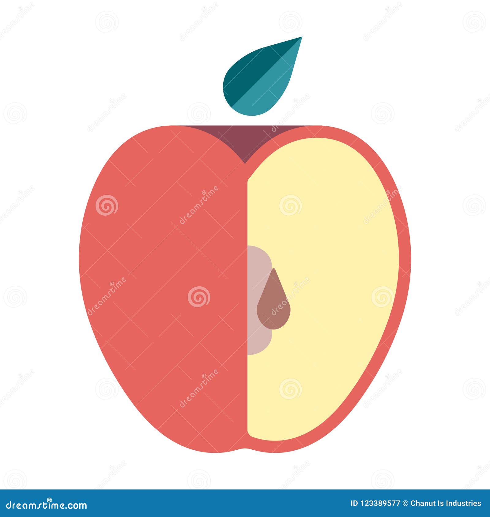 Apple vector illustration stock vector. Illustration of fruit - 123389577