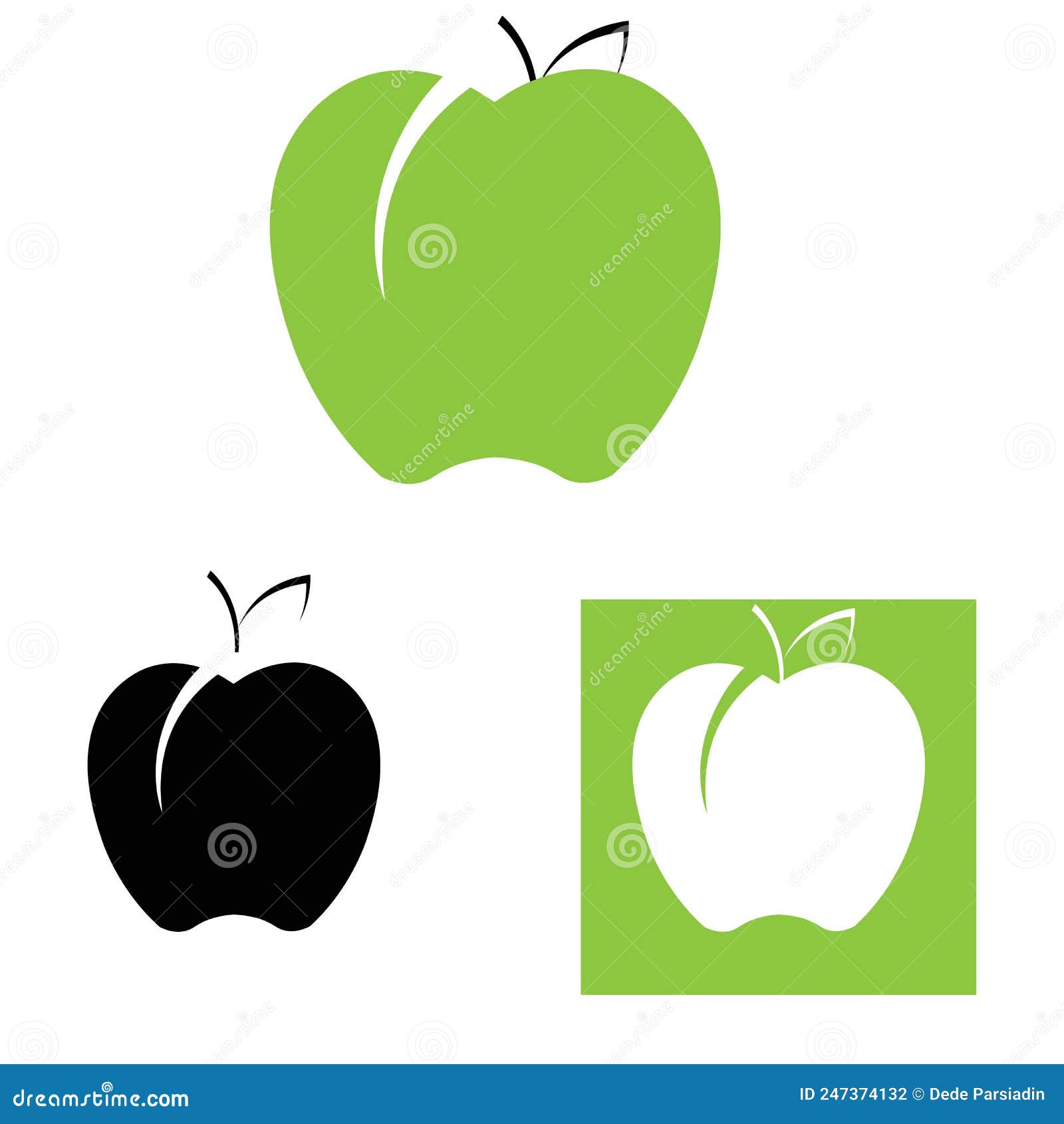Apple2 stock vector. Illustration of logo, flat, dietary - 247374132