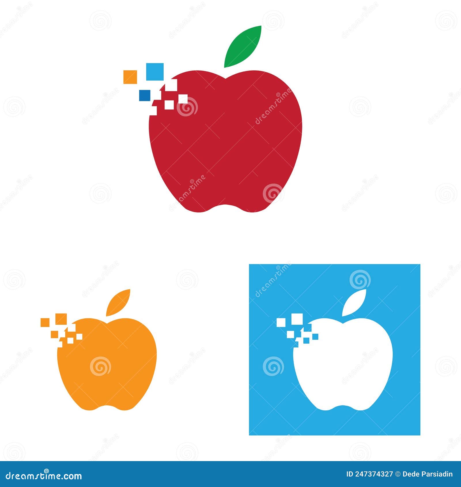 Apple2 stock vector. Illustration of isolated, juicy - 247374327