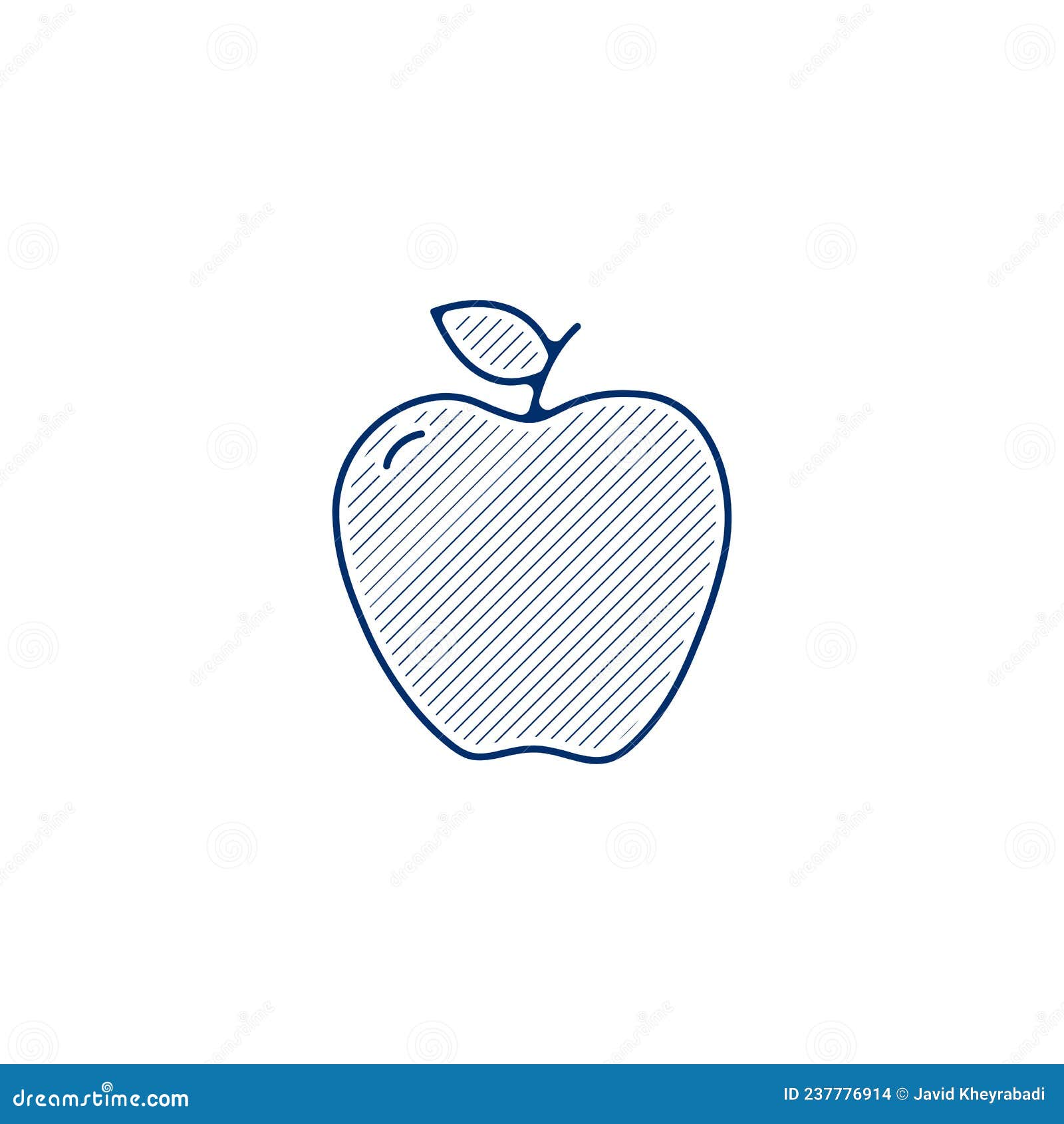 Apple Thin Line Icon. Apple Linear Outline Icon Stock Illustration ...