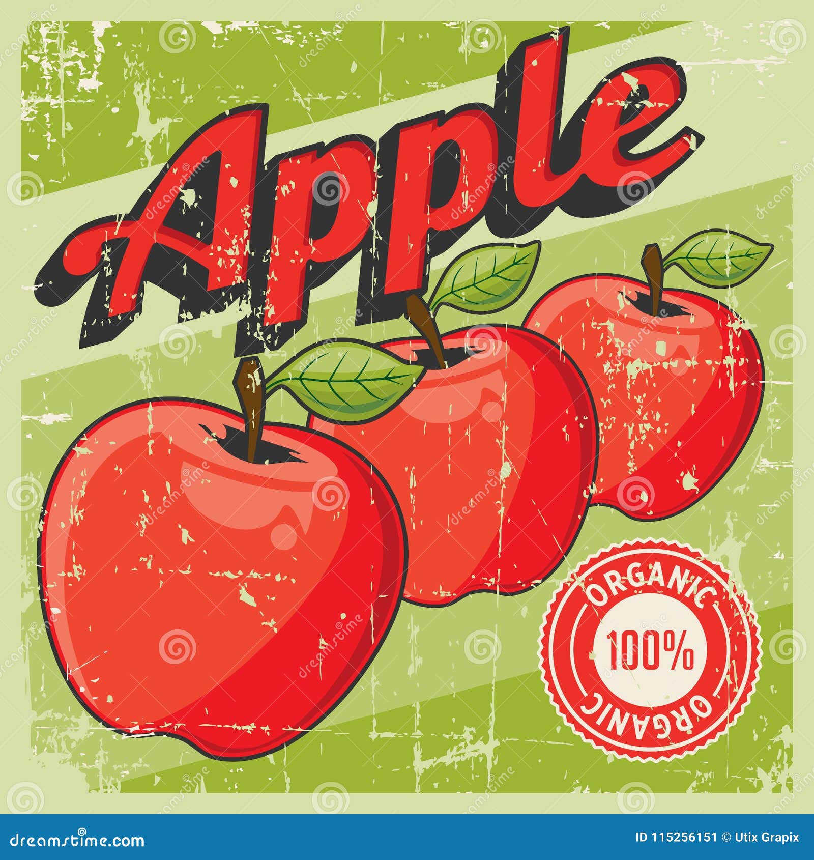 Apple Vintage Retro Signage Vector Stock Vector - Illustration of apple ...