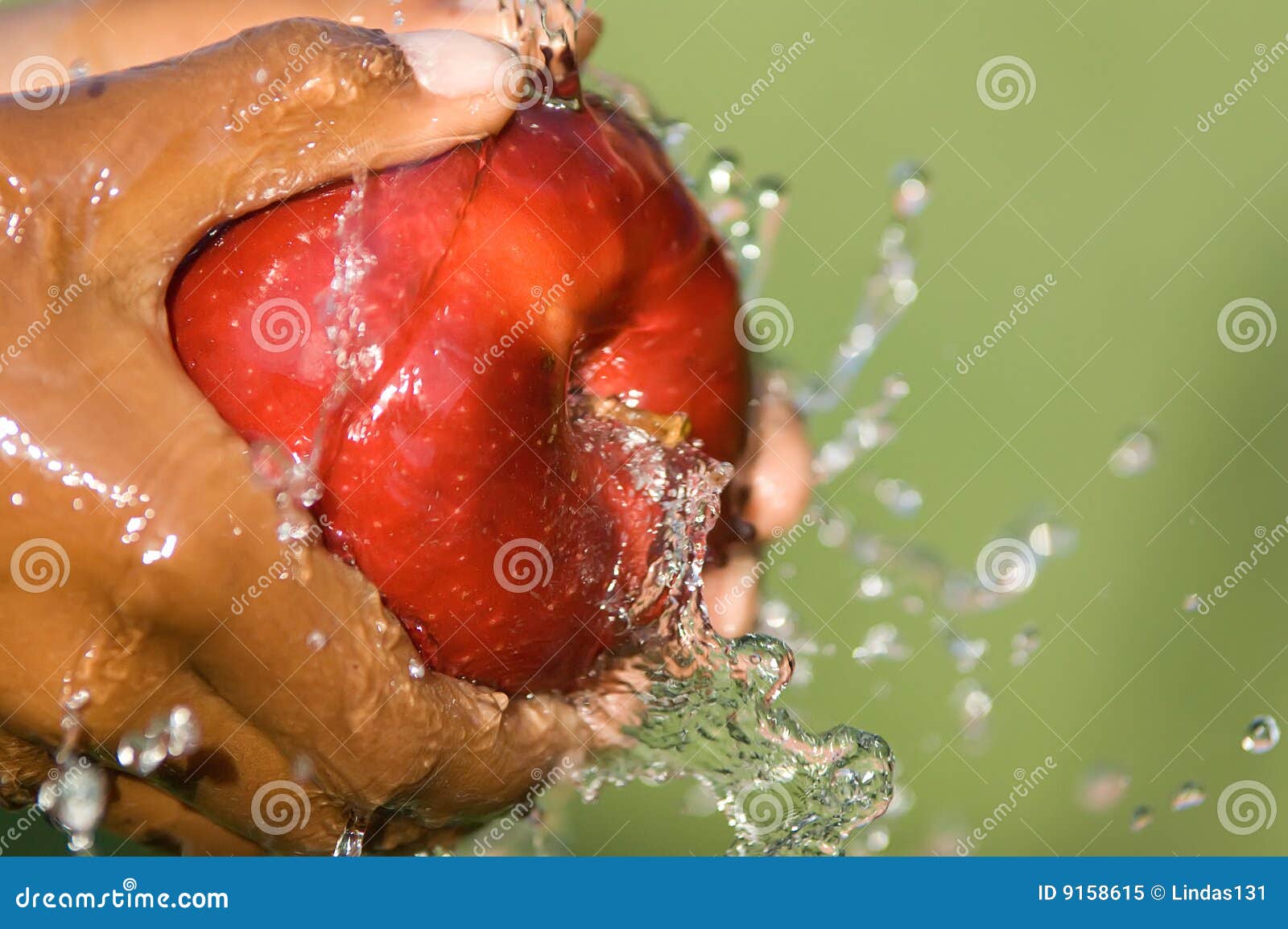 Apple Washing stock image. Image of happy, droplets, freshness - 9158615