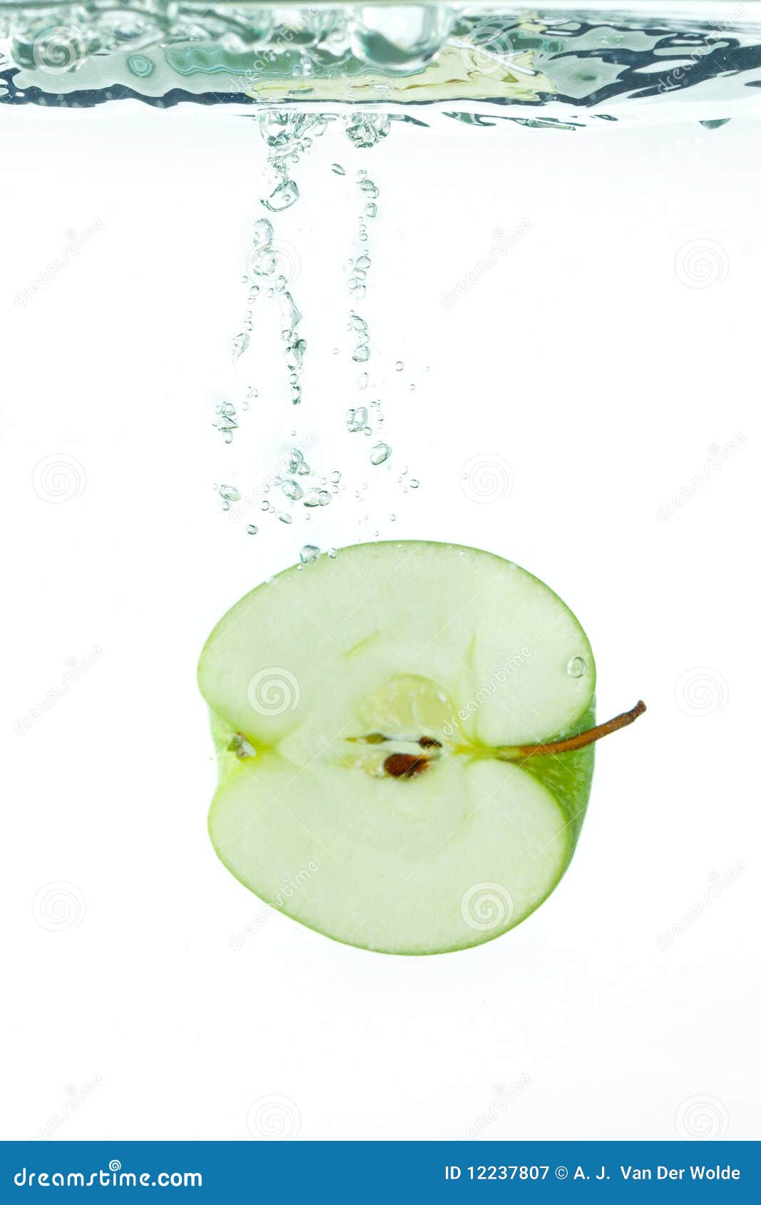 An apple in the water stock image. Image of liquid, refreshing - 12237807