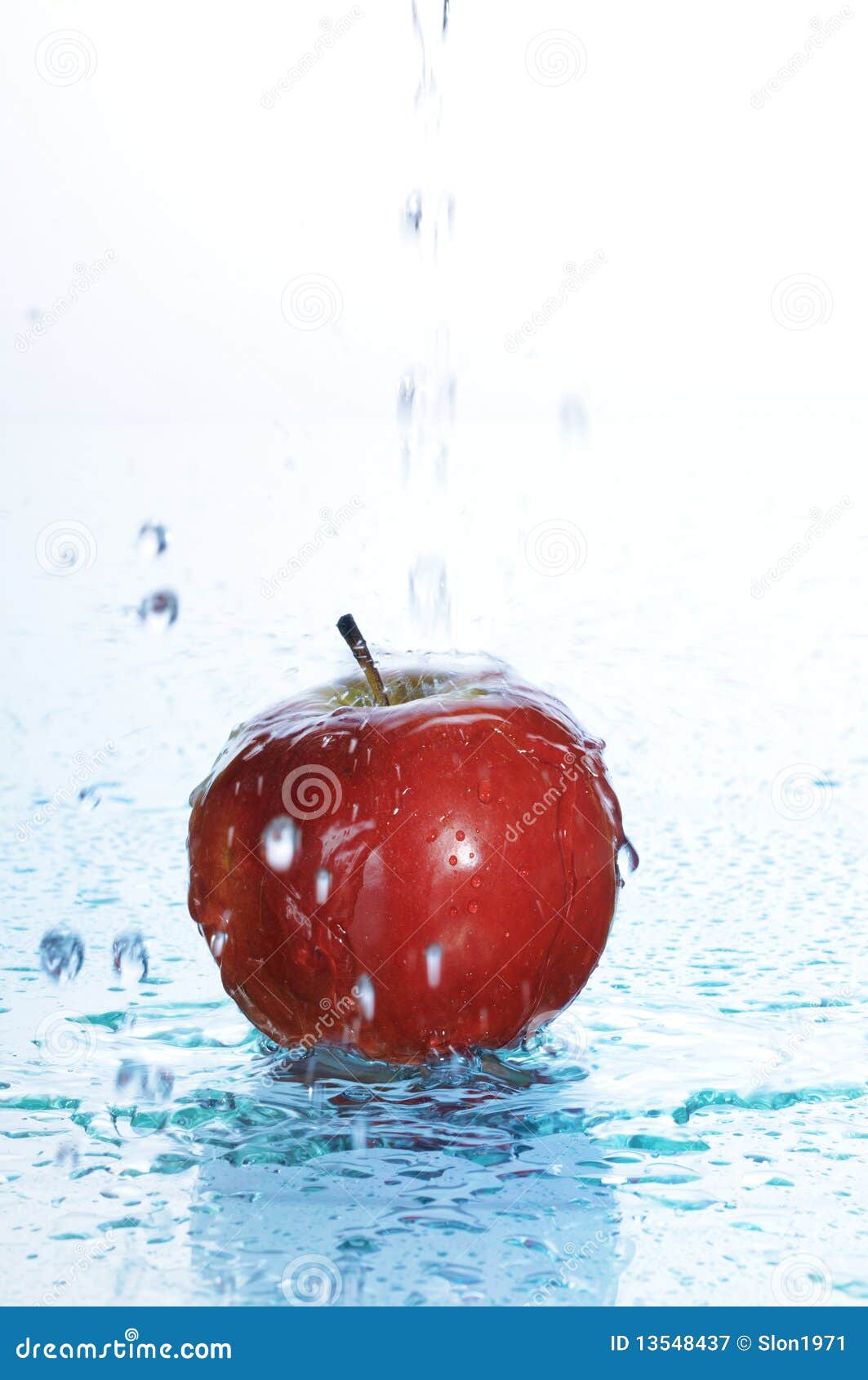 Apple in water stock image. Image of close, diet, water - 13548437