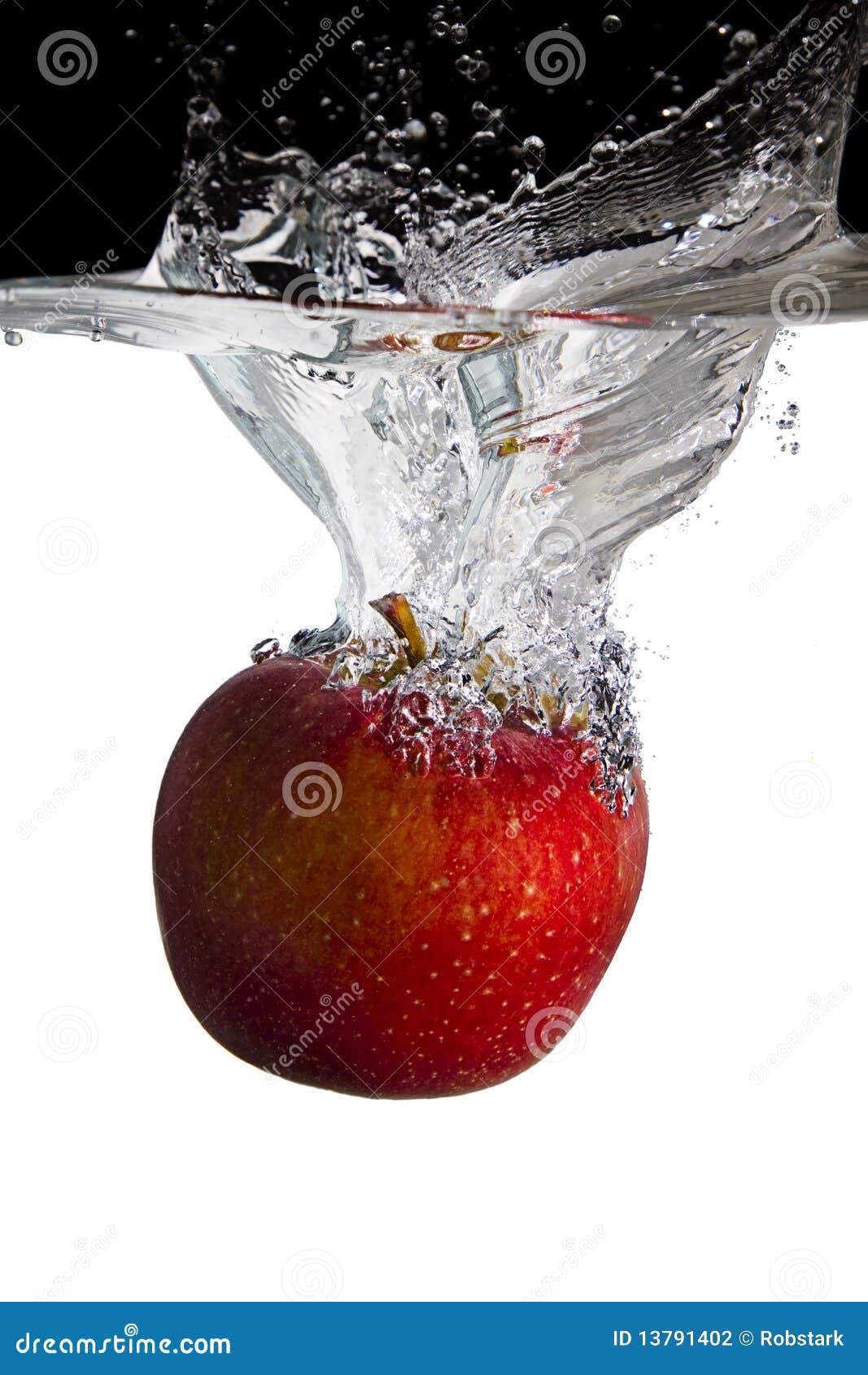 Apple in water stock photo. Image of liquid, healthy - 13791402