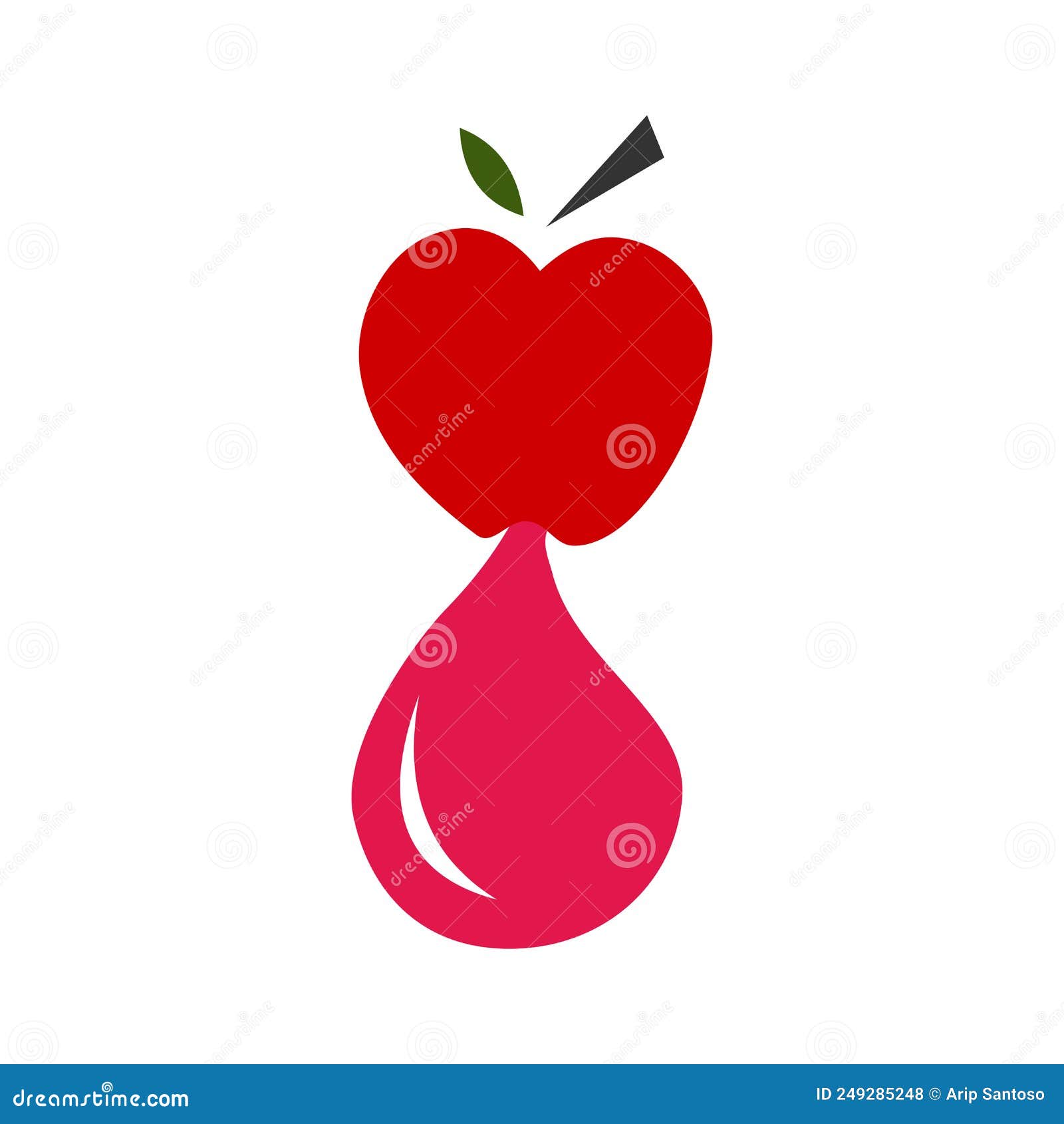 Apple Water Drop Logo Icon Illustration Brand Identity Stock Vector ...