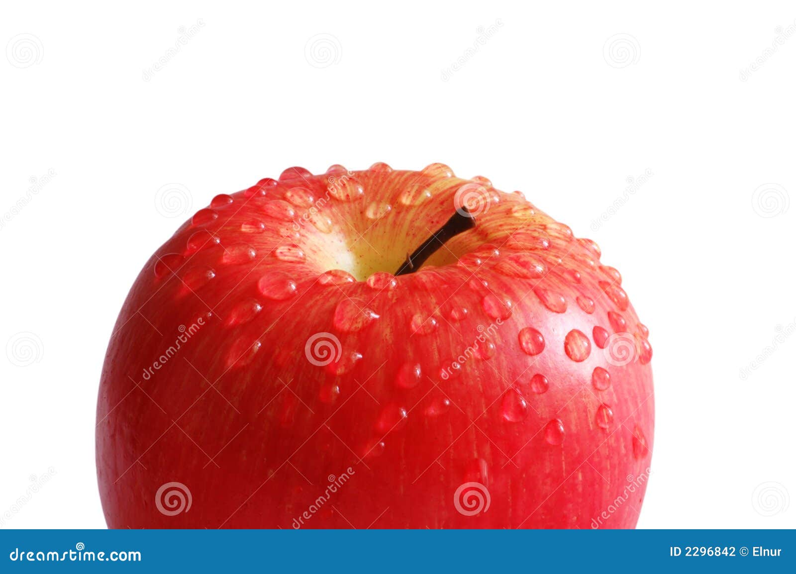 Apple with Water Drops Isolate Stock Photo - Image of colored, citrus ...