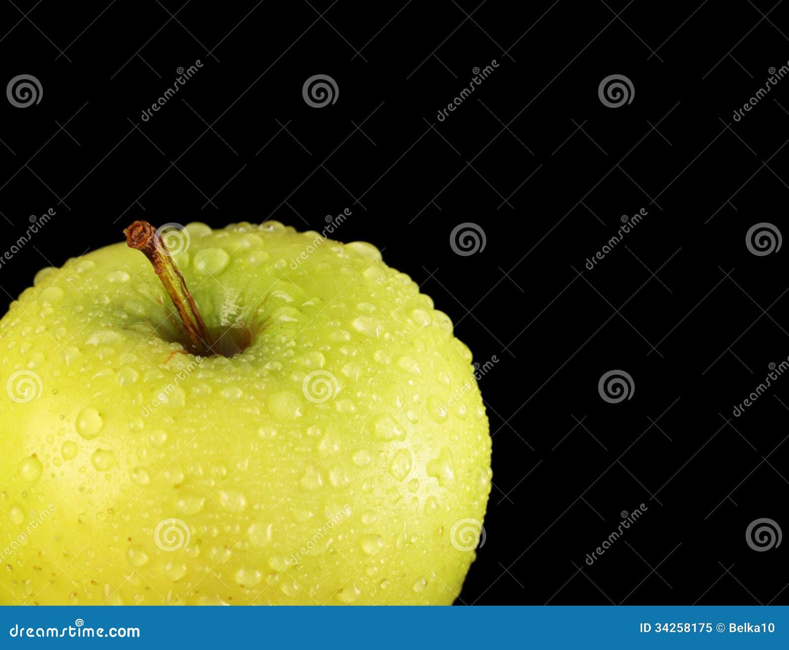 Apple with water drops stock image. Image of freshness - 34258175