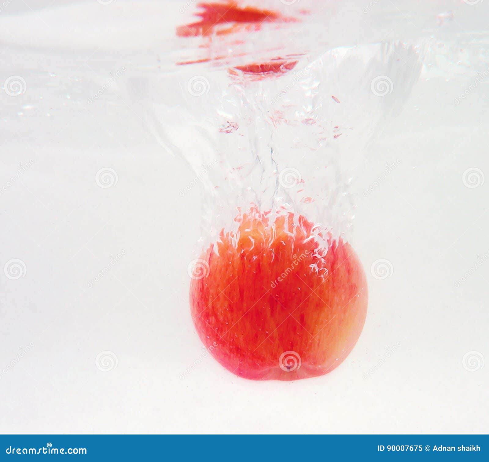 Apple in water natural stock image. Image of natural - 90007675