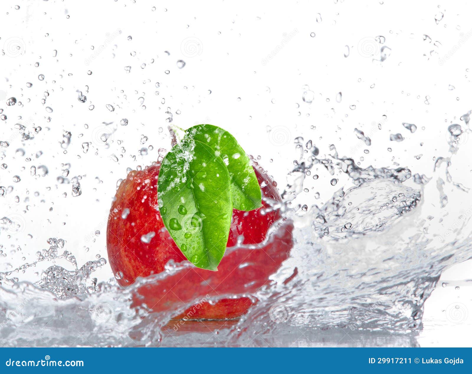 Apple with water splash stock image. Image of healthy - 29917211