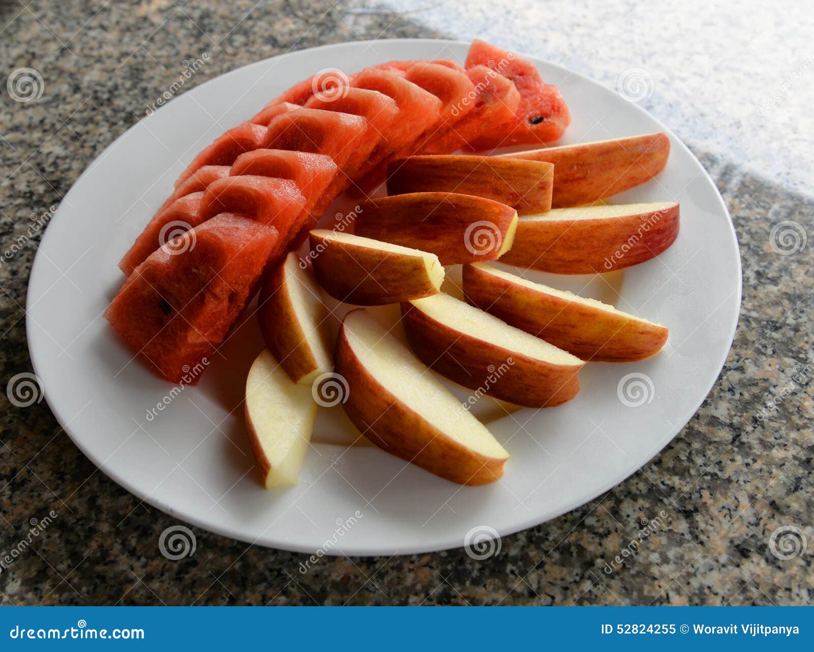 Apple and Watermelon stock image. Image of ingredient - 52824255