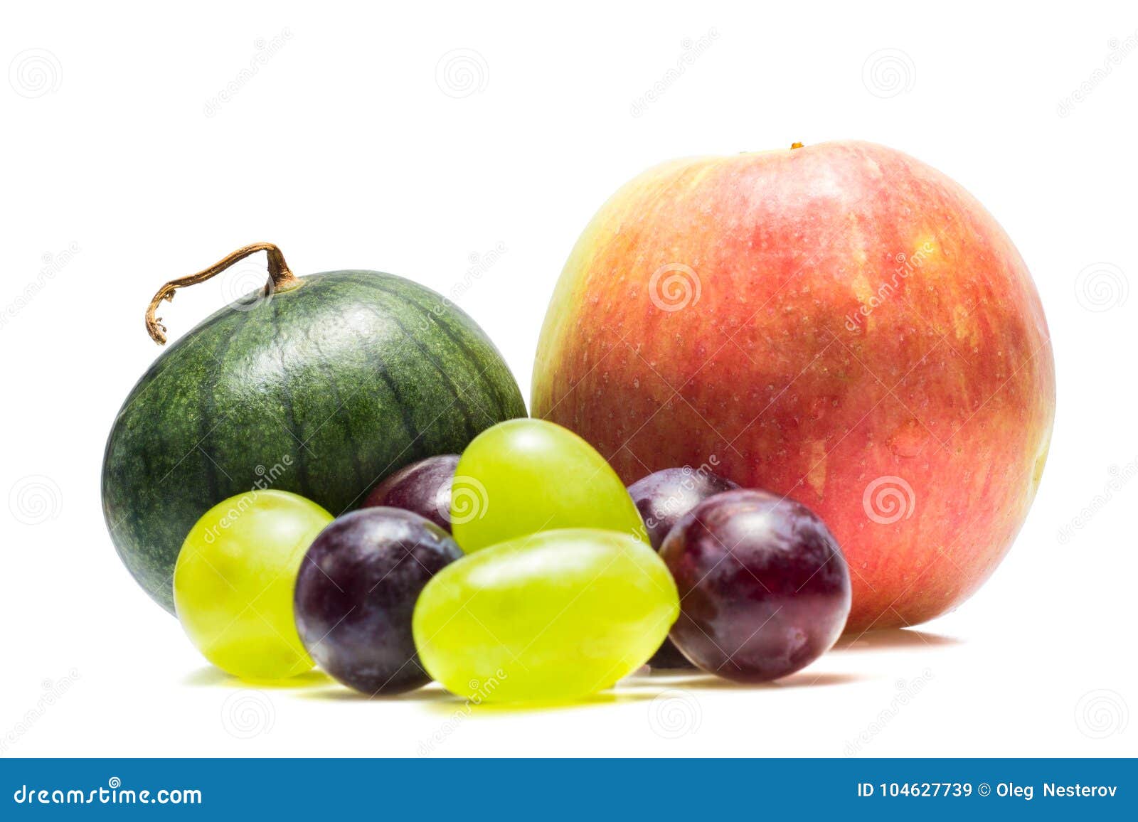 Apple Watermelon and Grapes of Different Varieties Stock Image - Image ...