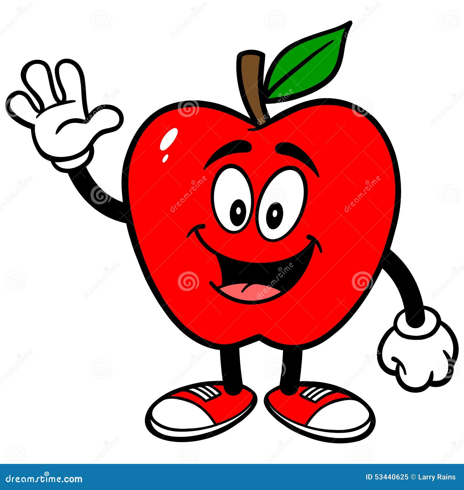 Apple Waving stock vector. Illustration of presentation - 53440625