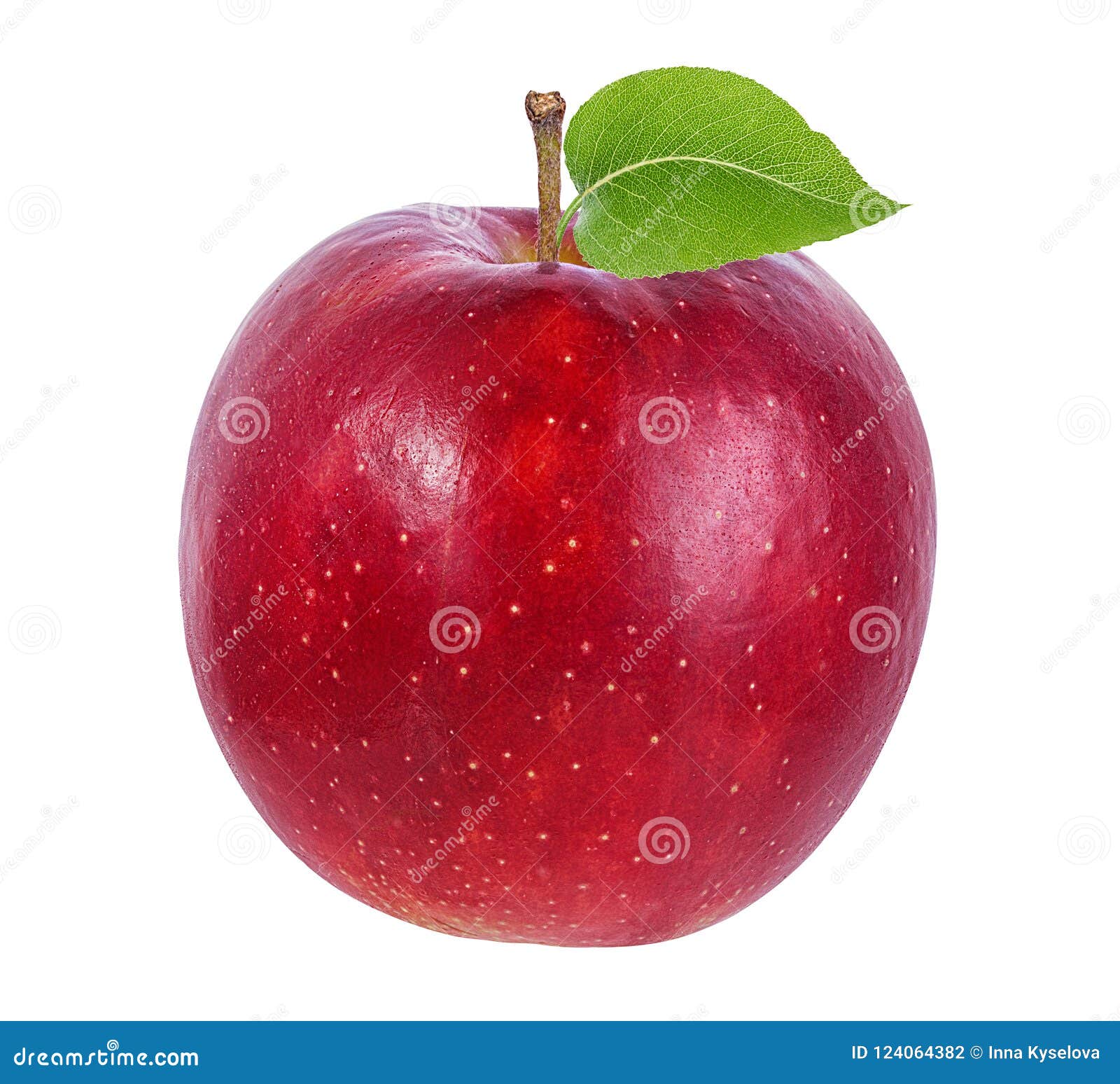 Apple on a White Background Stock Photo - Image of fresh, ripe: 124064382