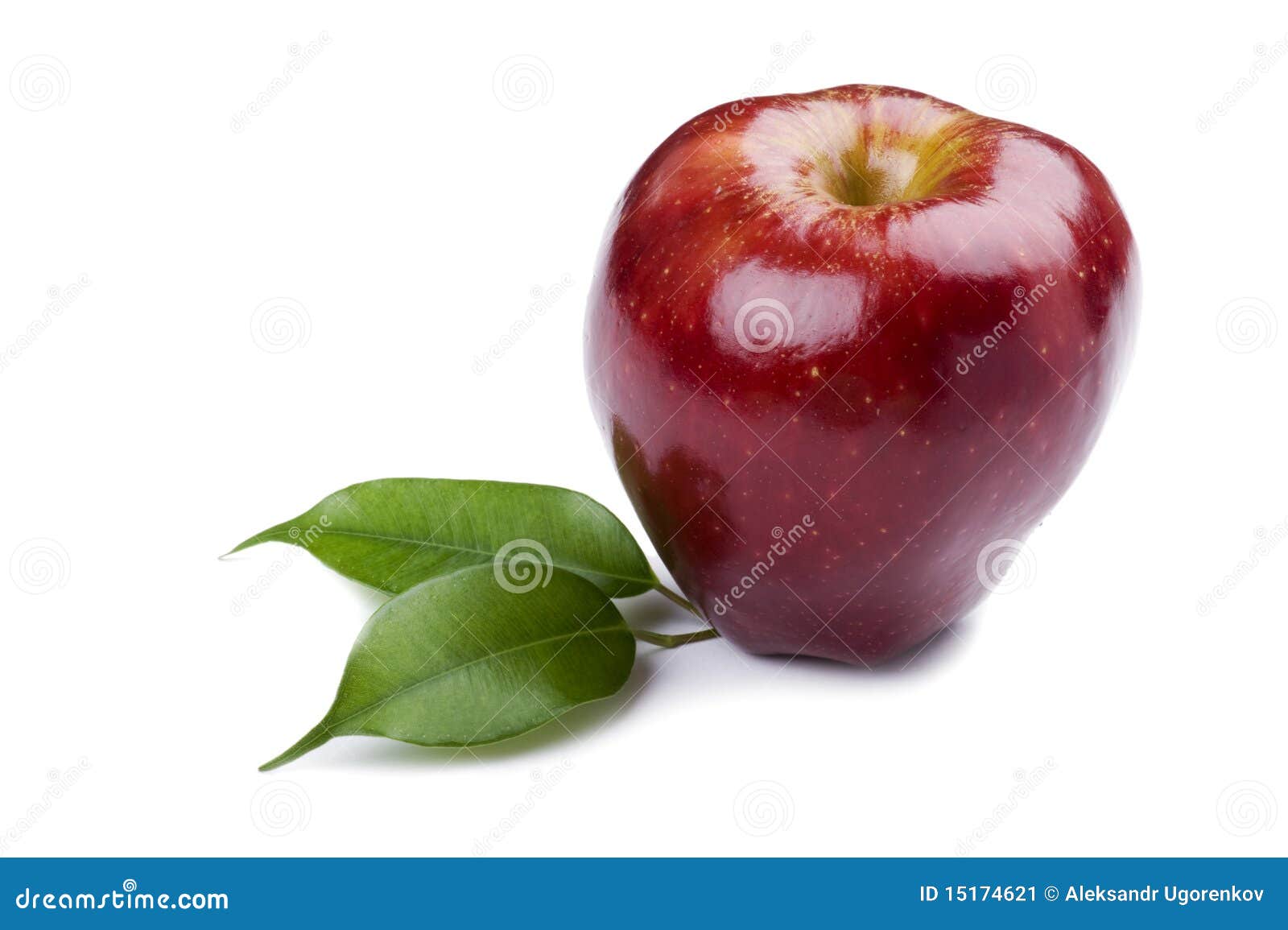 Apple on white close up stock image. Image of fruit, leaf - 15174621