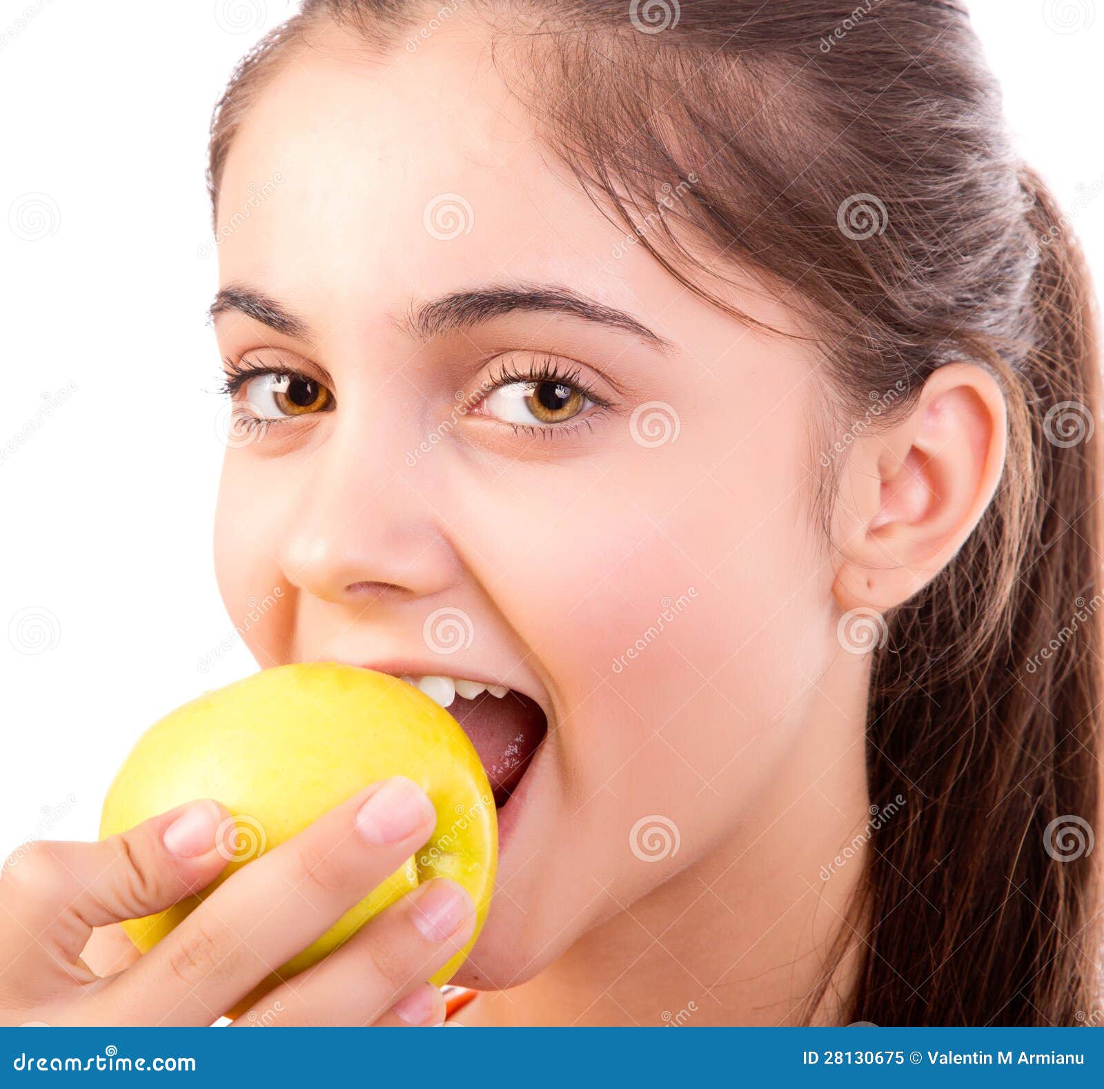 Apple woman stock image. Image of lifestyle, female, young - 28130675