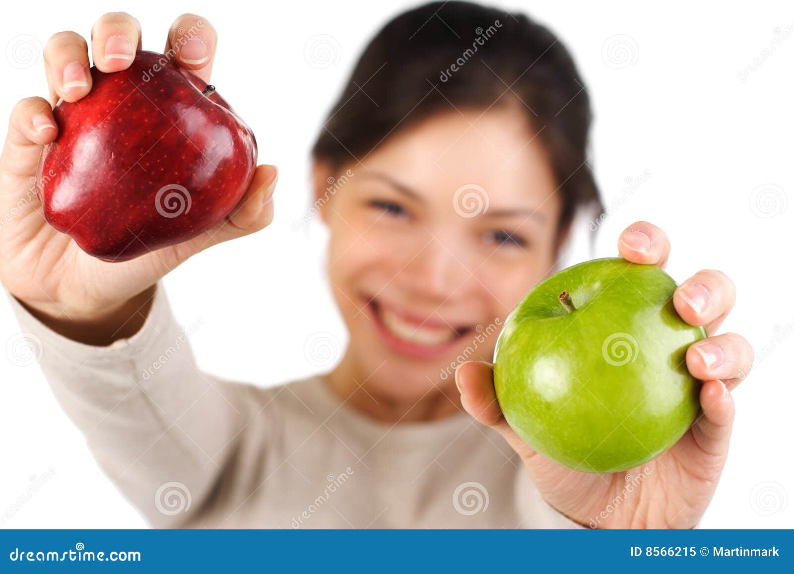 Apple woman stock image. Image of giving, green, girl - 8566215