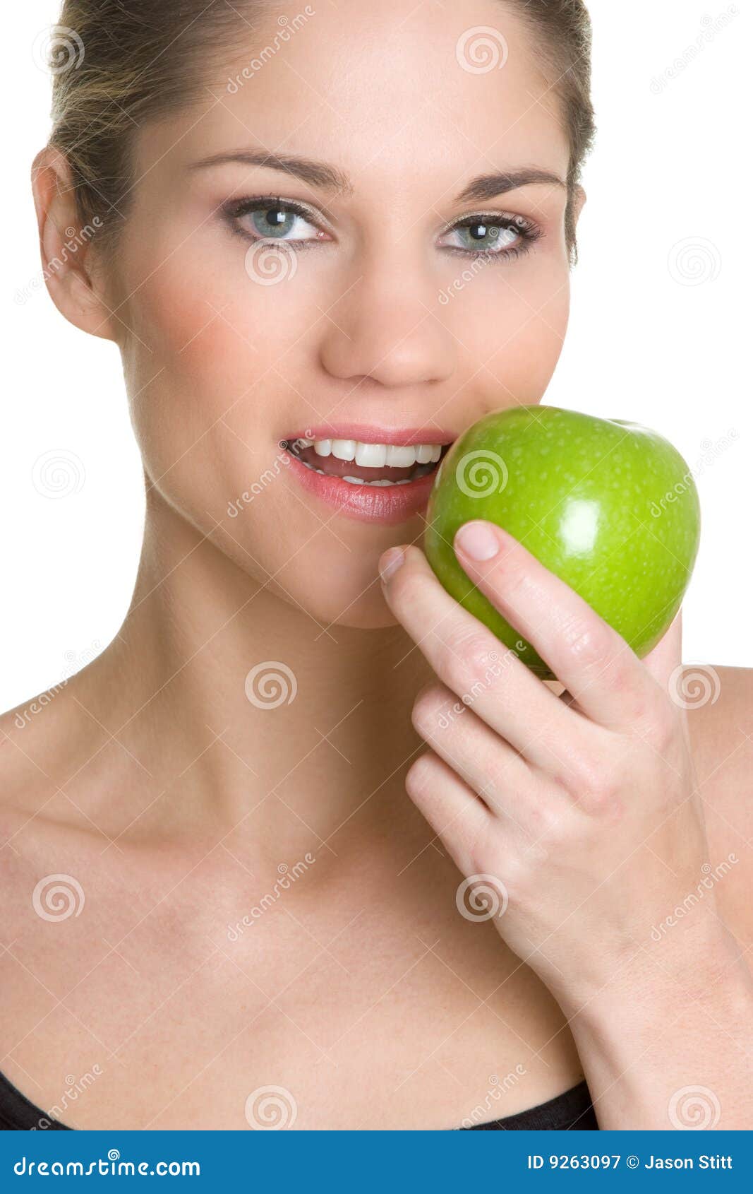 Apple Woman stock image. Image of diet, people, bite, eating - 9263097